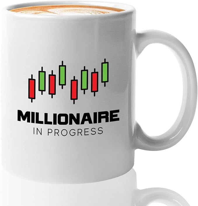 Inspirational coffee mug for traders brokers and digital currency ...