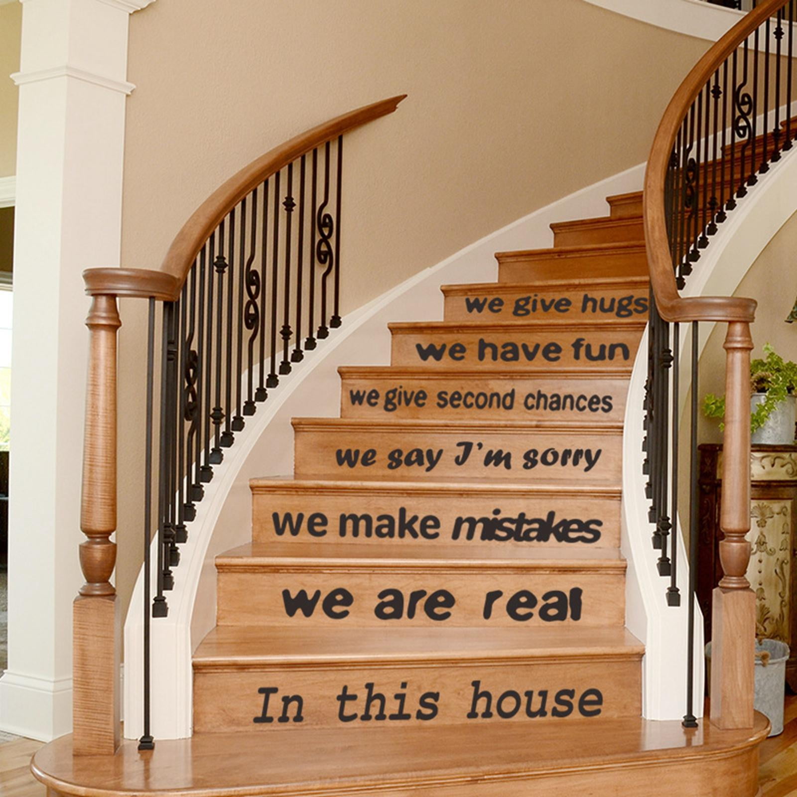 Inspirational in This House Quote Art Mural Sign Gift Staircase Family ...