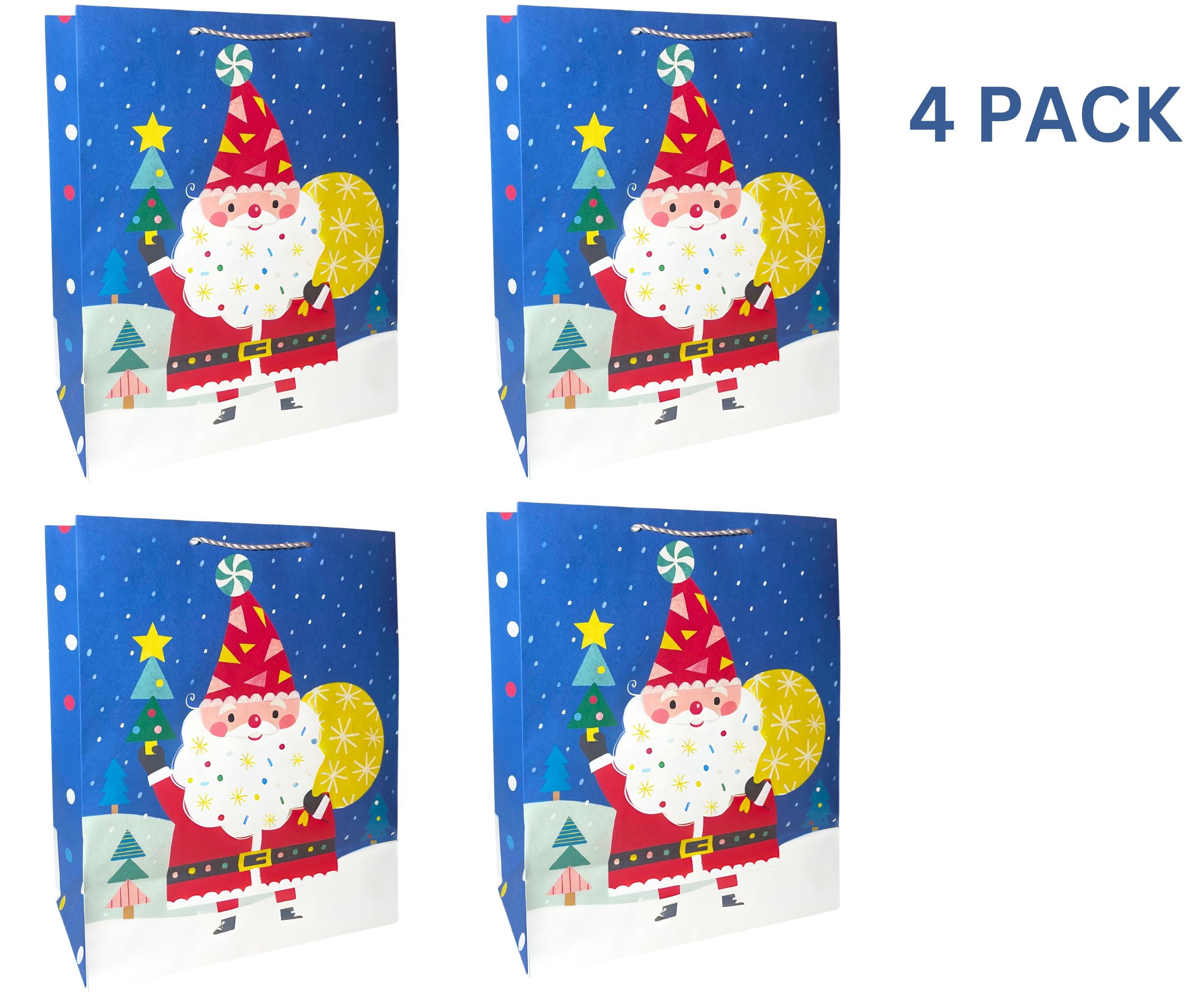 Inspirations From Hallmark Large Santa Gift Bags 4pk - 13"x10.5 ...
