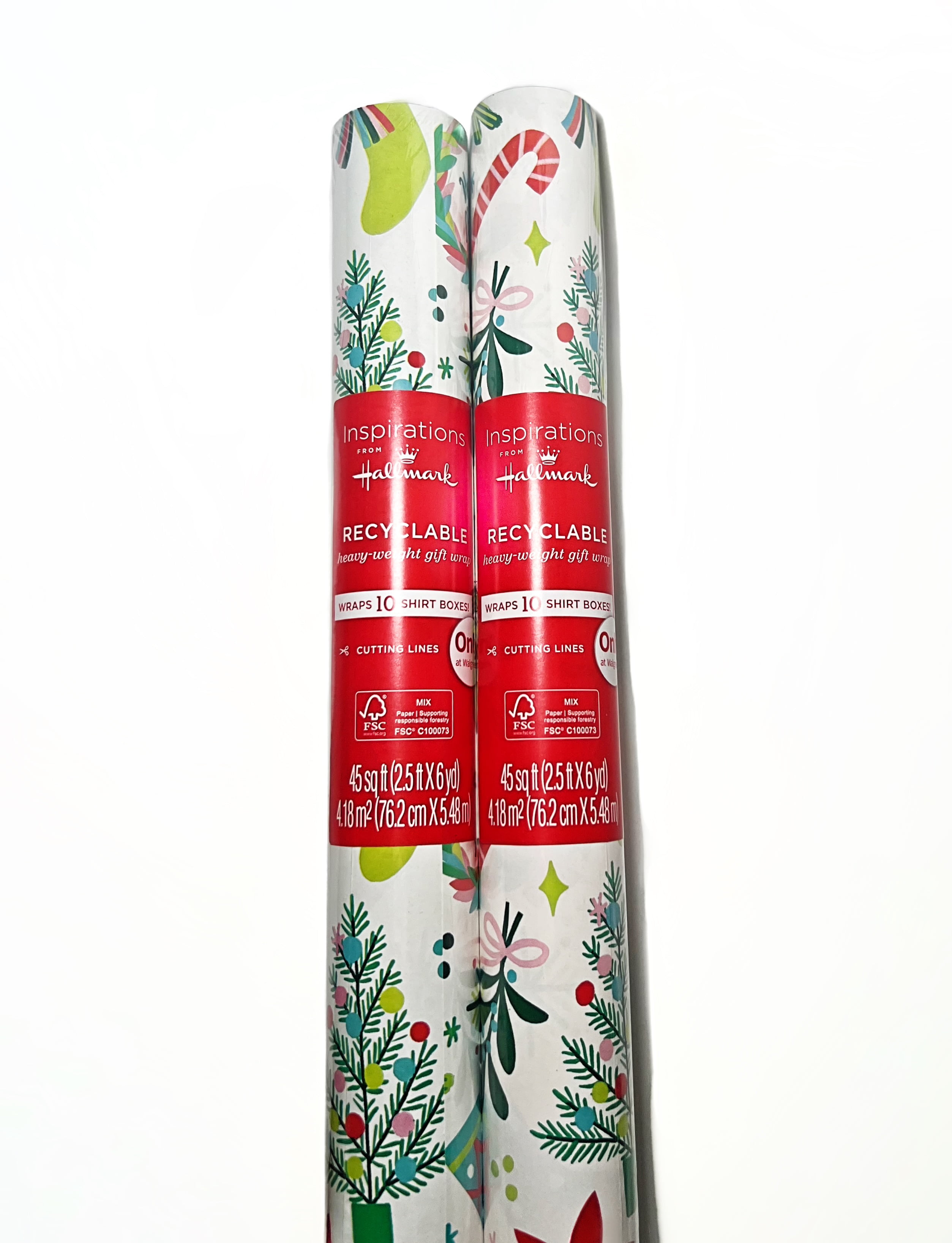 Inspirations from Hallmark Holiday Wrapping Paper Roll (Decorations on ...