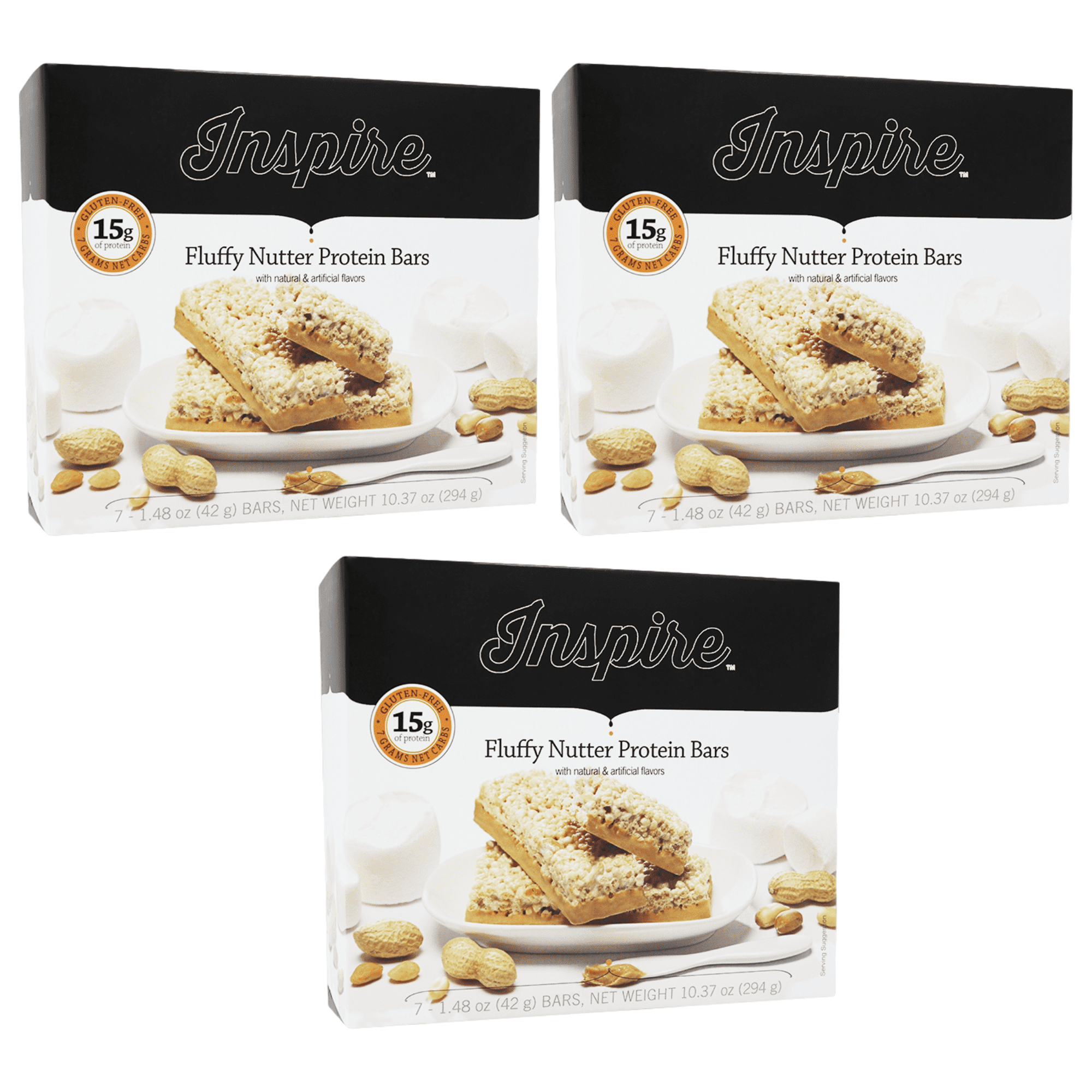 Inspire 15g Protein & Fiber Bars by Bariatric Eating - Fluffy Nutter ...