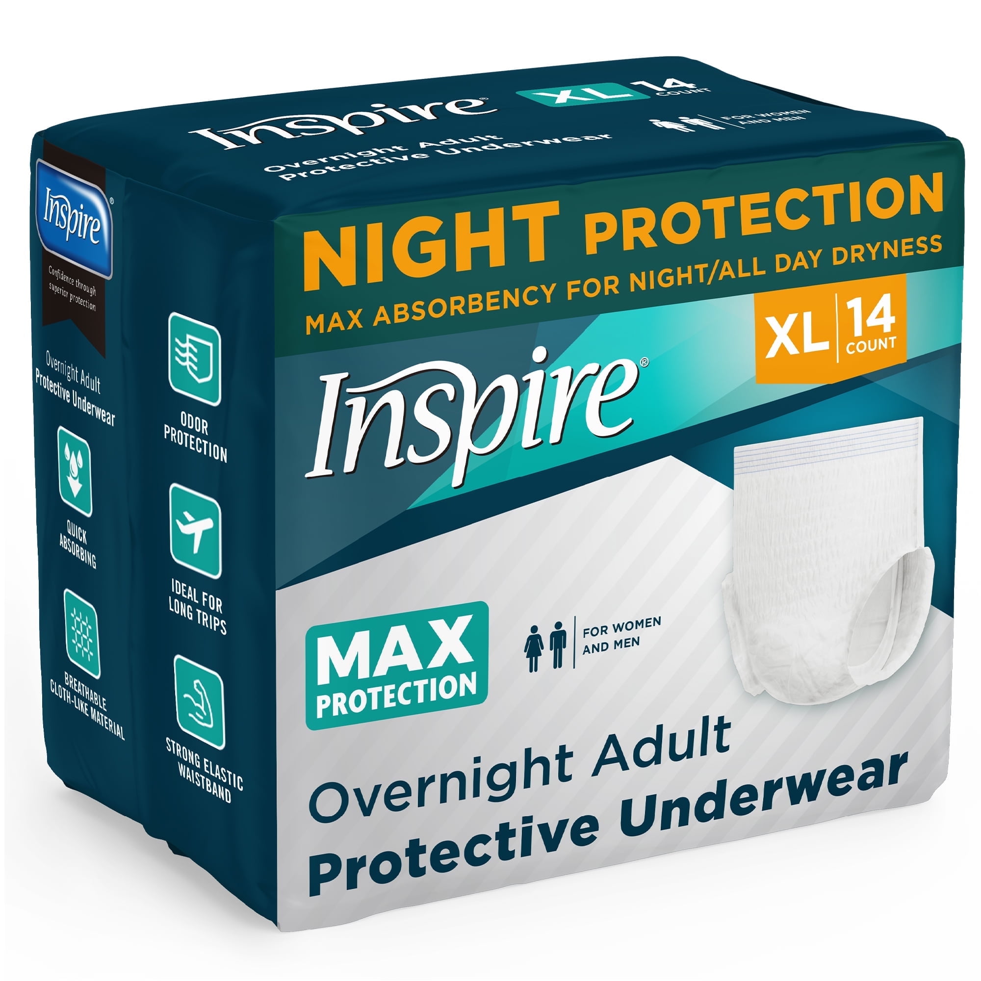 Inspire Adult Diapers Women or Men - MAX Absorbency | Our MOST ...
