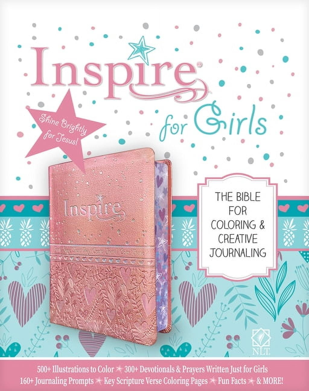 Inspire Bible for Girls NLT (Leatherlike, Pink): The Bible for Coloring ...