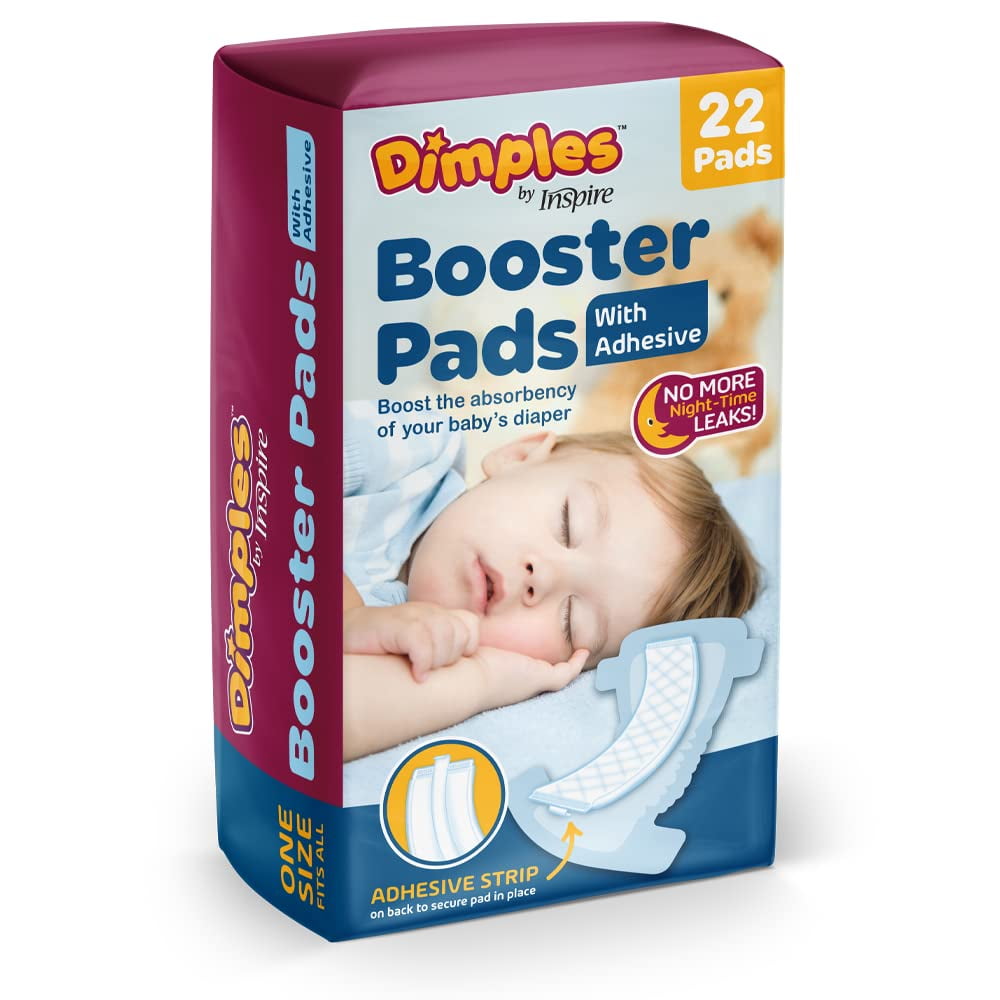 Inspire Dimples Booster Pads, Baby Diaper Doubler with Adhesive - 1 ...
