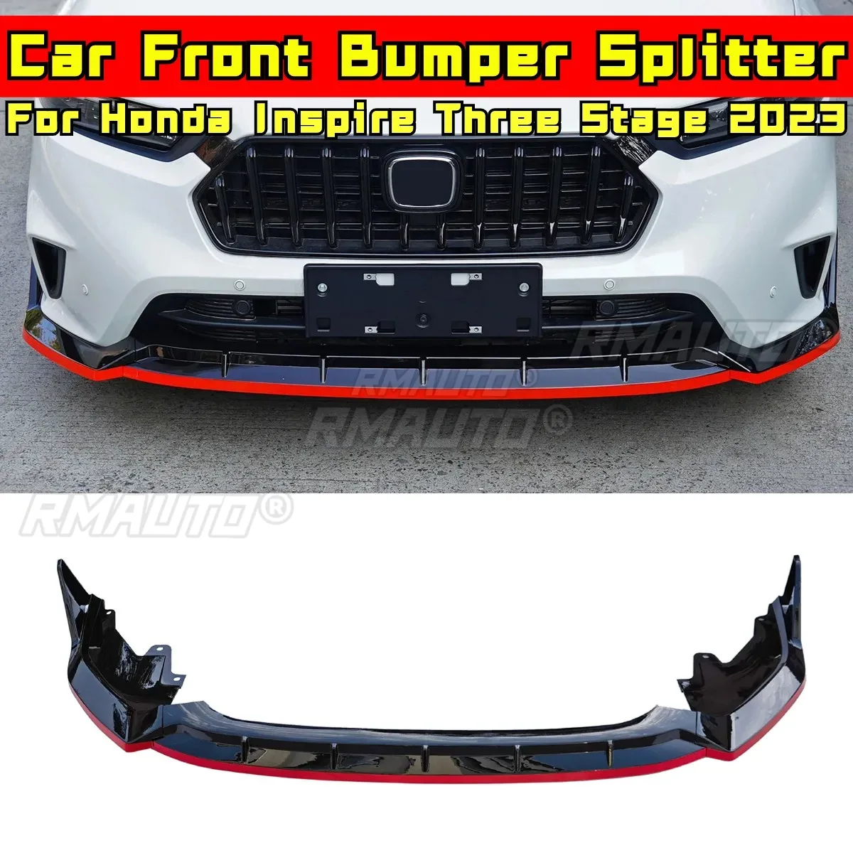 Inspire Front Bumper Diffuser Matte Black Sport Style Front Bumper Lip ...