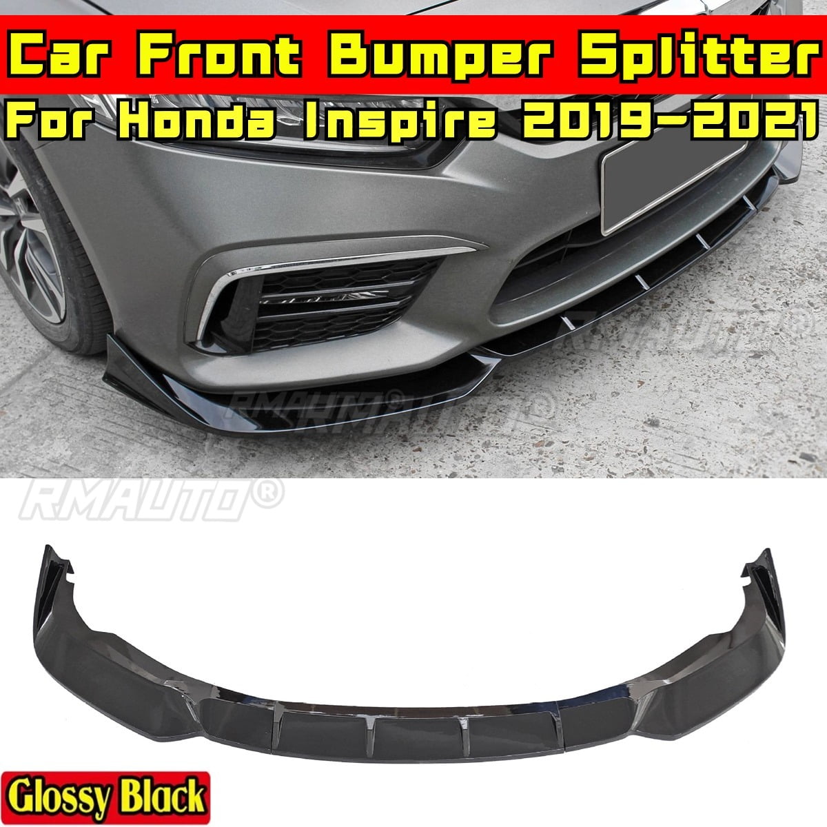 Inspire Front Bumper Splitter Carbon Fiber Look Sport Style Bumper ...