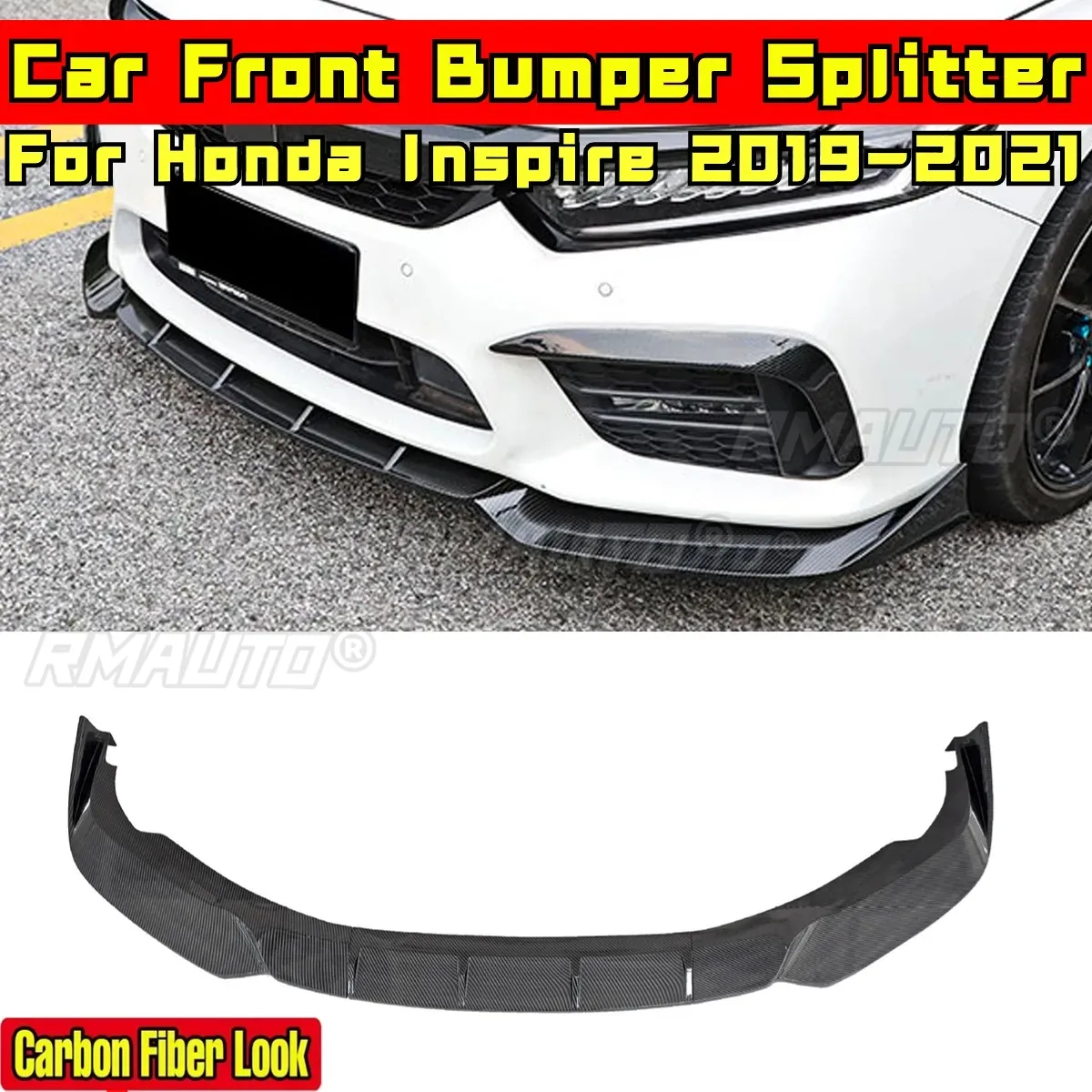Inspire Front Bumper Splitter Matte Black Sport Style Bumper Diffuser ...