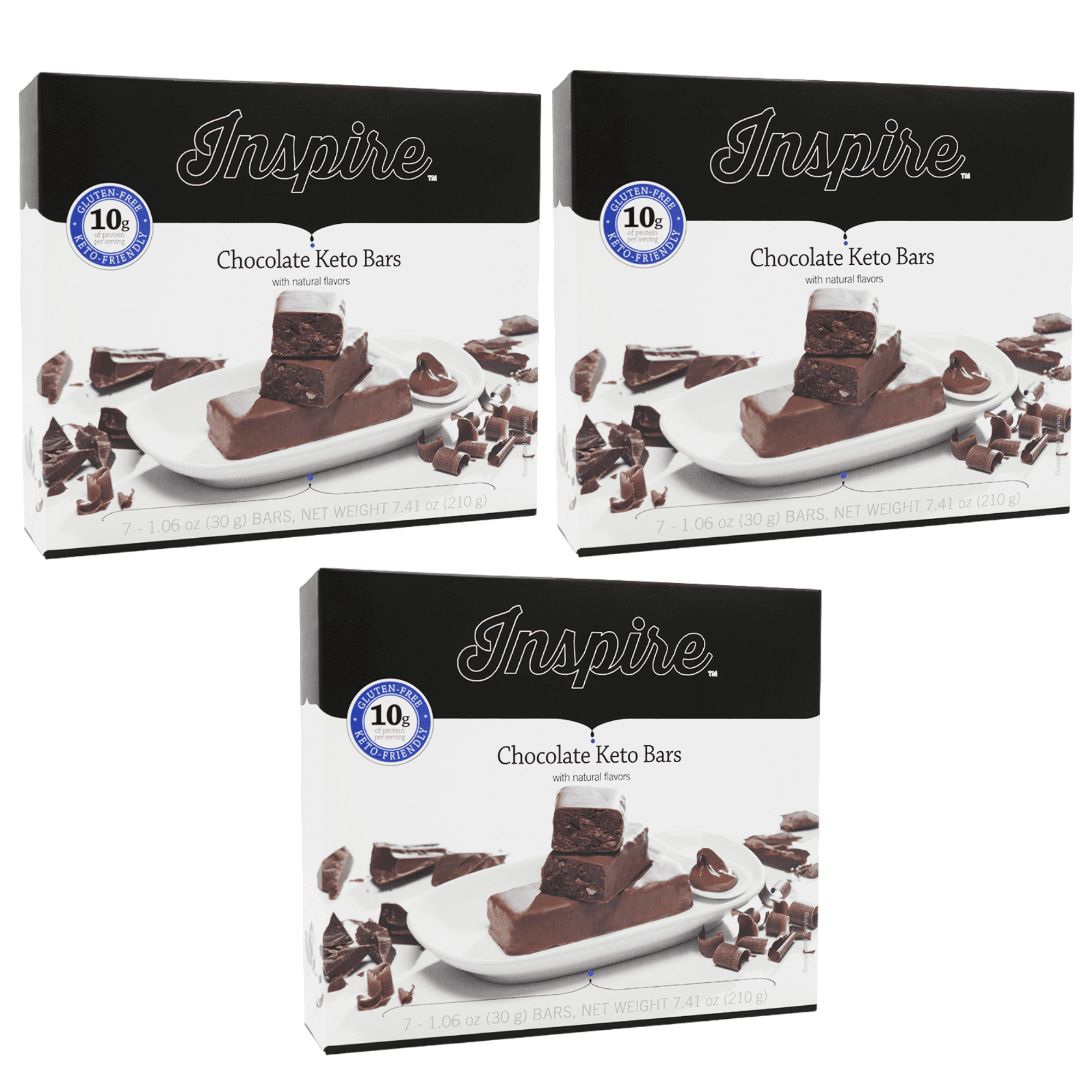 Inspire Keto Protein Bars by Bariatric Eating - Chocolate Size: 3-Pack ...