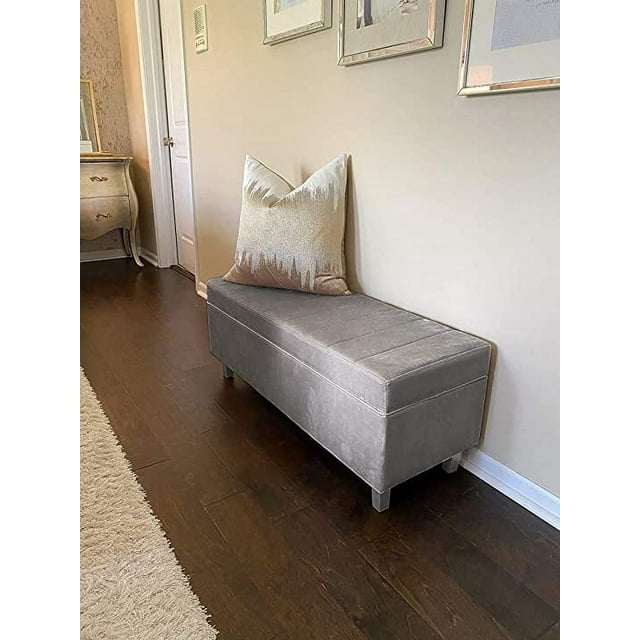 Inspire Me! Home Decor Victoria - Channeled Hinged Storage Bench ...