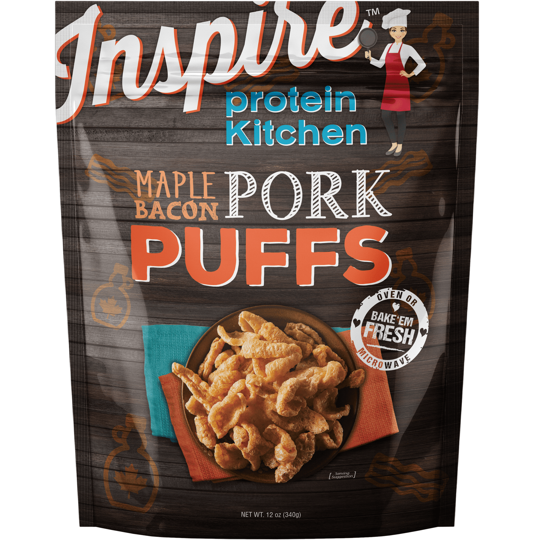 Inspire Pork Rind Puffs - 24 Servings by Bariatric Eating Flavor: Maple ...