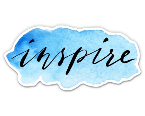 Inspire Pretty Lettering Teacher - 5" Vinyl Sticker - For Car Laptop I ...