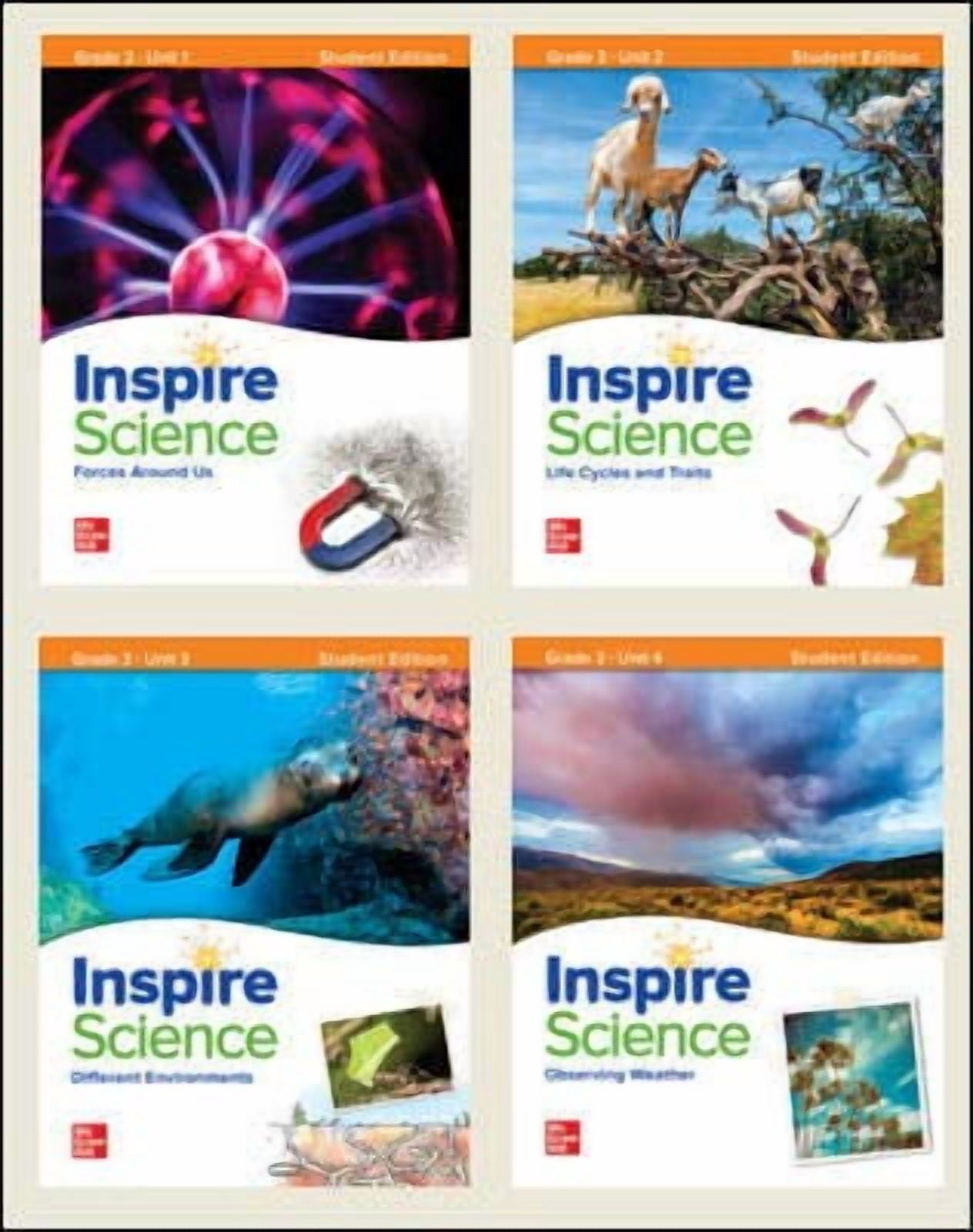 Inspire Science Grade 3, Print Student Edition Bundle (Units 1-4 ...
