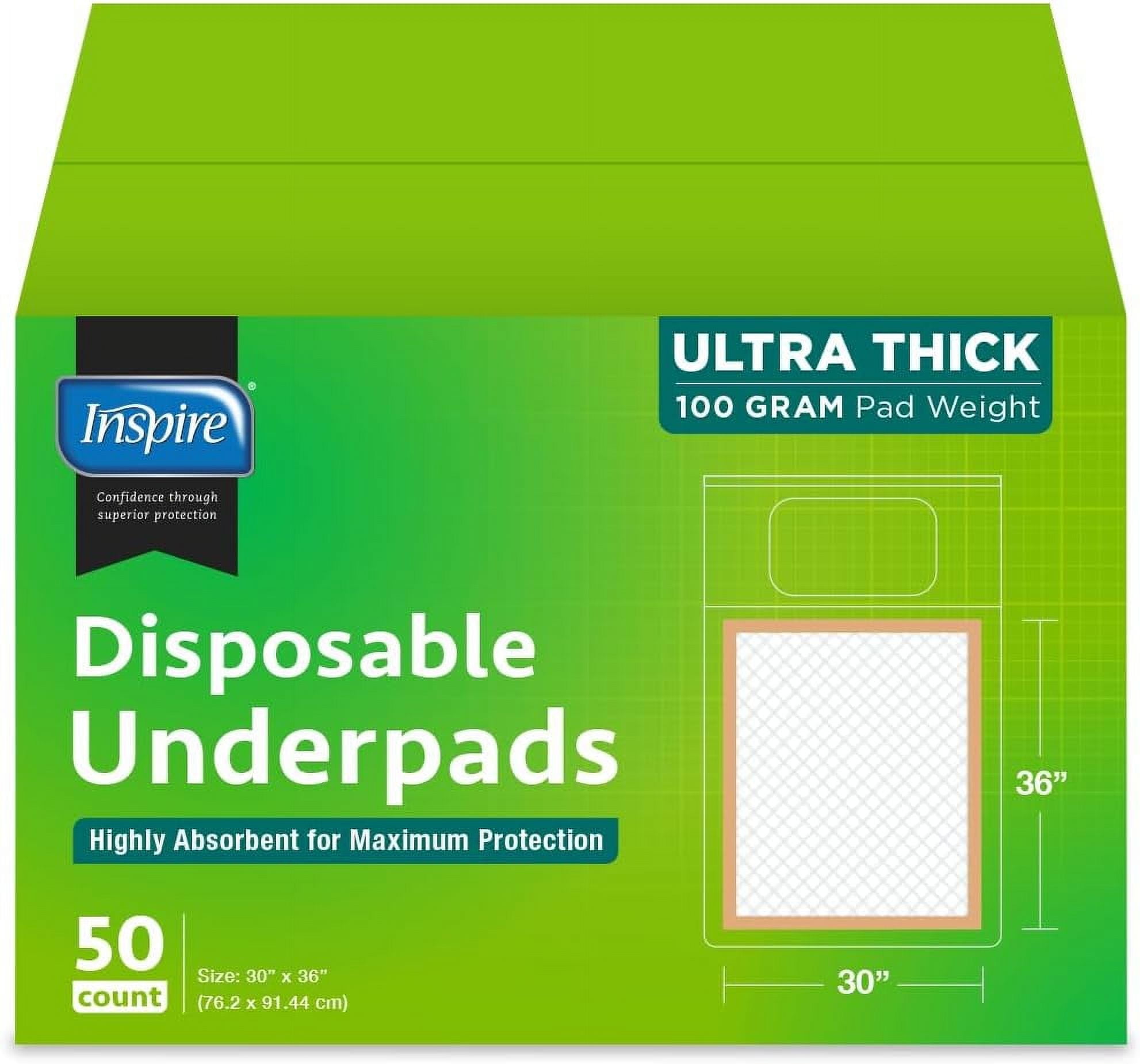 Inspire Super and Ultra Absorbent Disposable Bed Pads (30" X 36" Pack ...