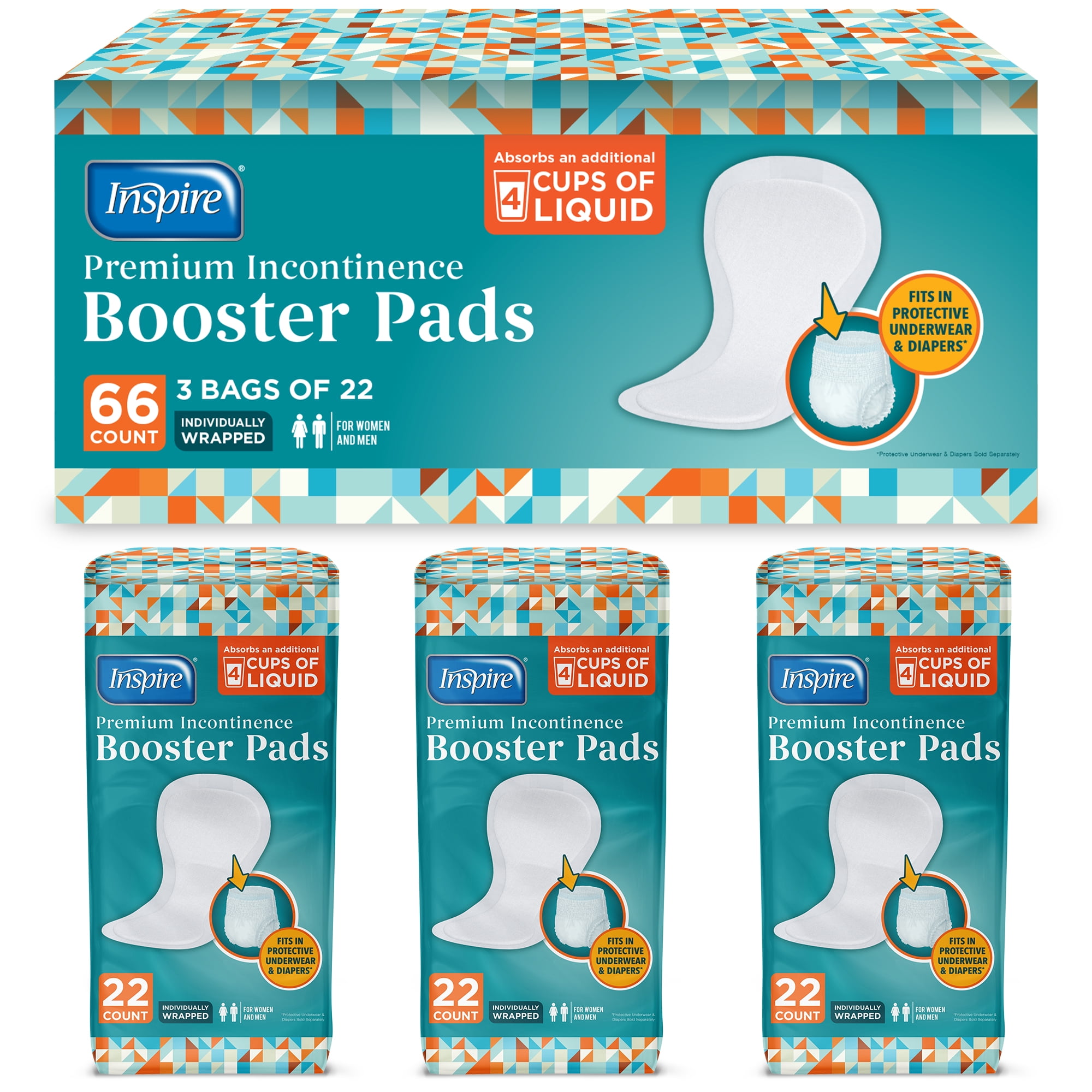Inspire Ultra Absorbency Incontinence Booster Pads | Absorbs Over 4 ...