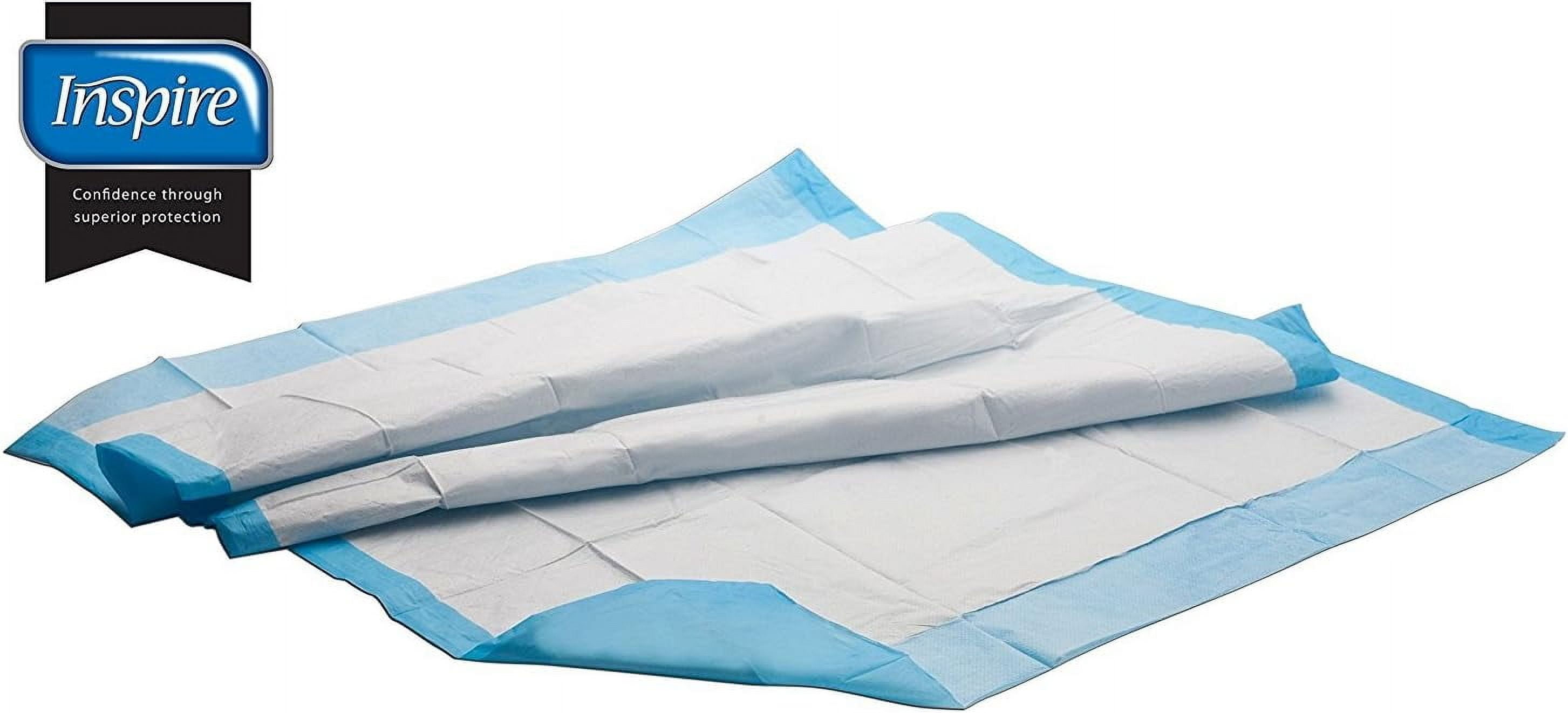 Inspire White Disposable Underpads for Incontinence Bed Pads or Chair ...