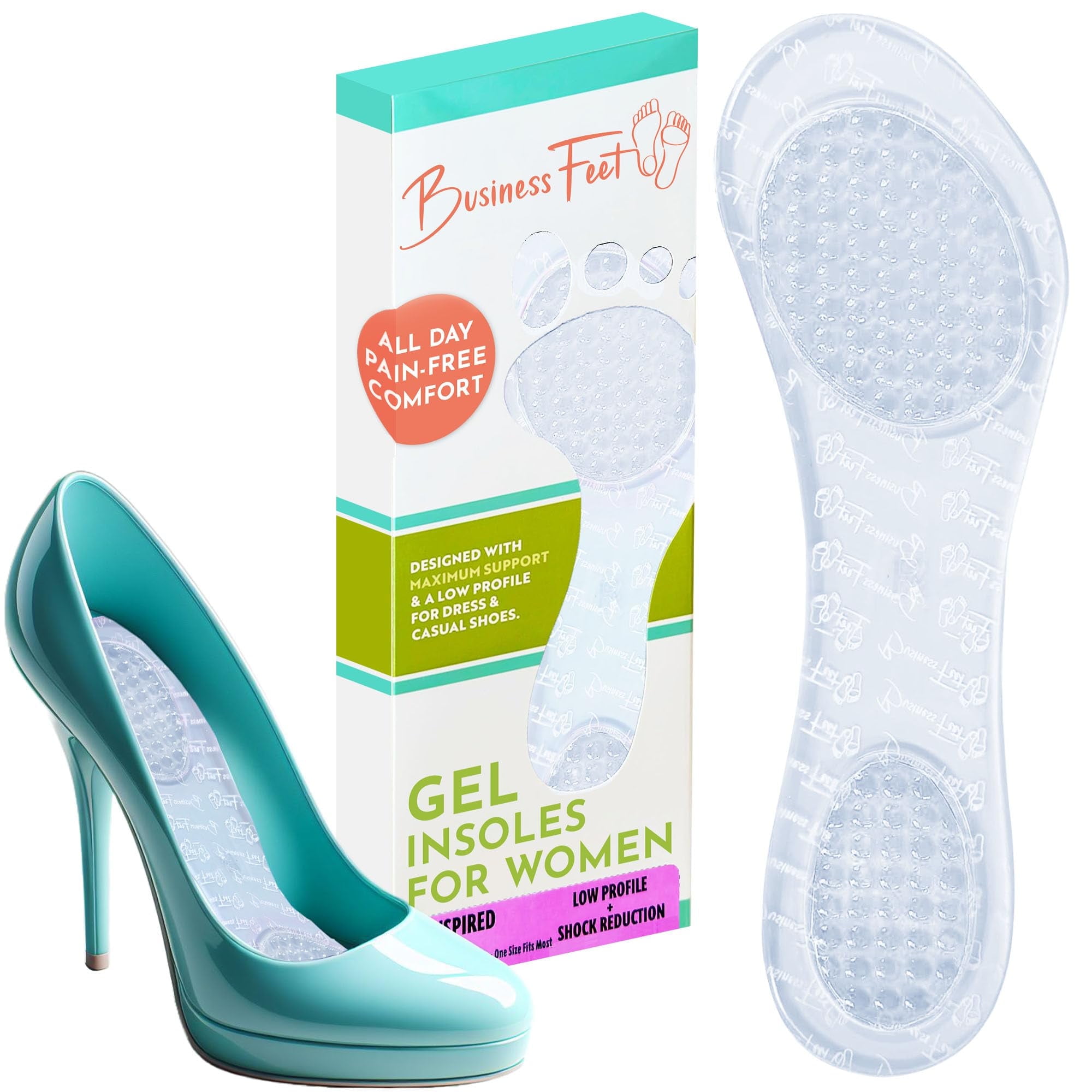 Inspired! Clear Thin Gel Inserts for Heels Designed by Business Feet ...