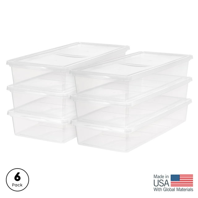 Inspired Essentials 41 Qt Under Bed Plastic Storage Bins with Lids ...