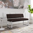 Inspired Home Izaiah Back Support Bench, Brown - Walmart.com