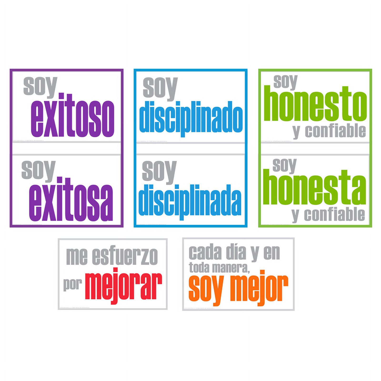 Inspired Minds Inner Strength Booster Spanish Posters, 11 x 17 Inches ...