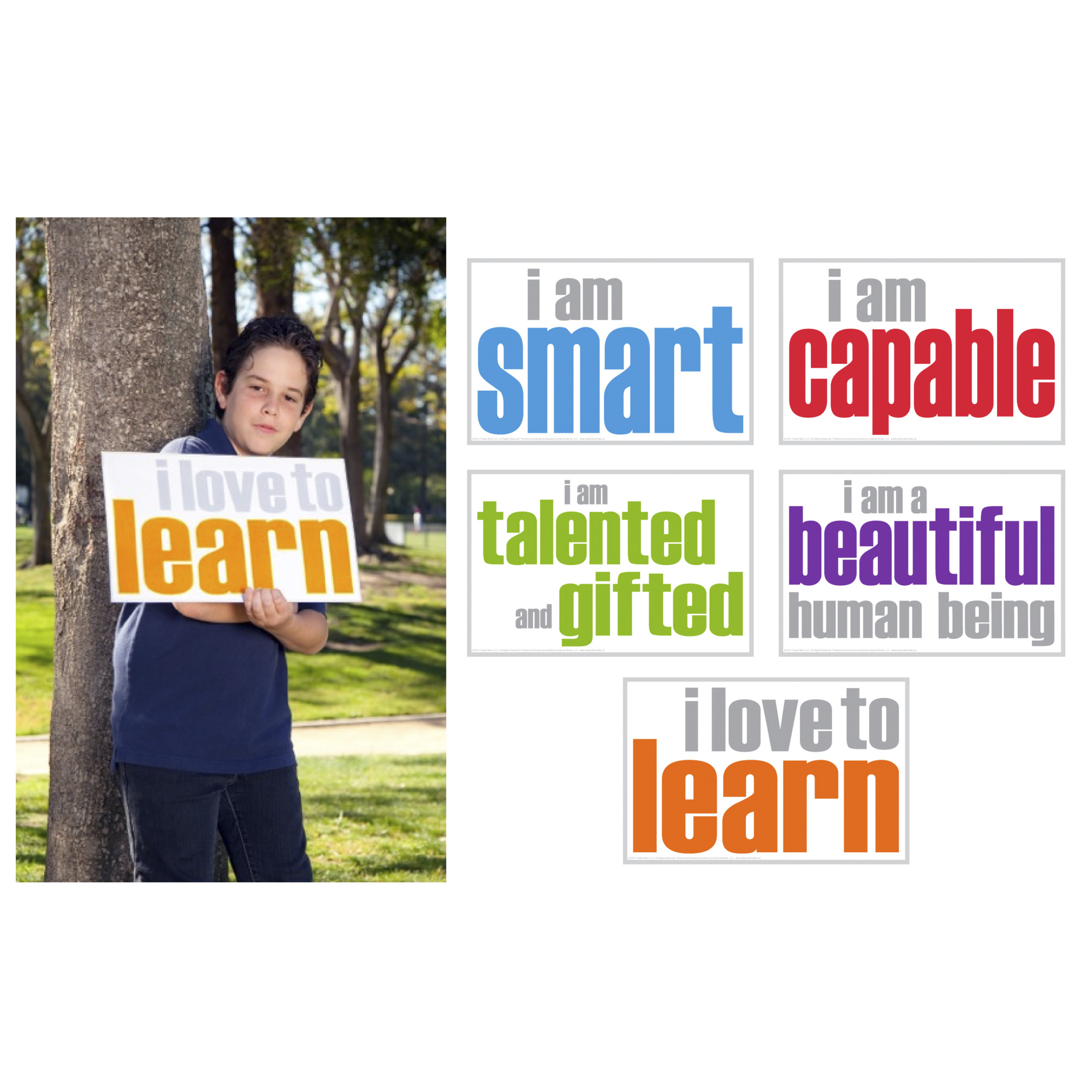 Inspired Minds Self-Esteem Booster Posters, 11 x 17 Inches, Set of 5 ...