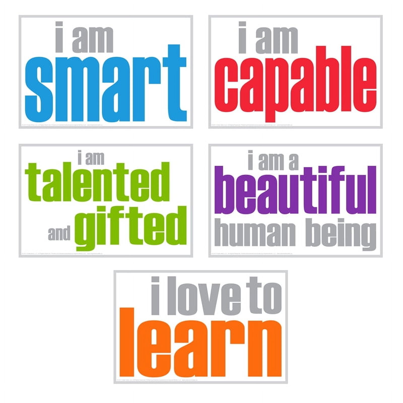 Inspired Minds Self-Esteem Booster Posters, 11 x 17 Inches, Set of 5 ...