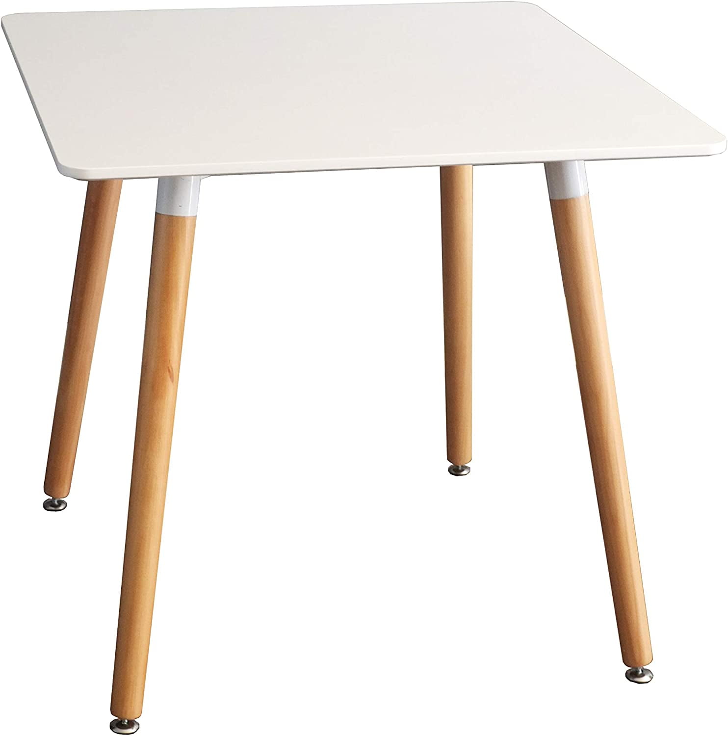 Inspirer Studio® Modern Style Side Table with Natural Wood Legs Dining ...