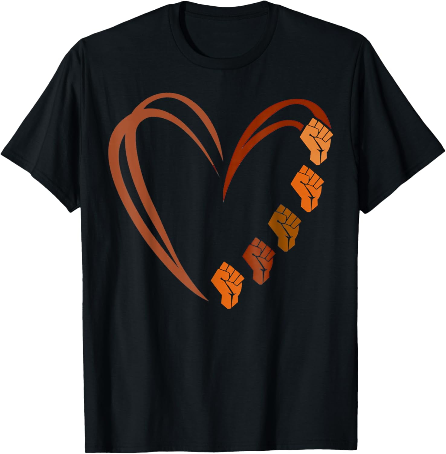 Inspiring Black Leaders Power Fist Hand Black History Month T-Shirt100 ...