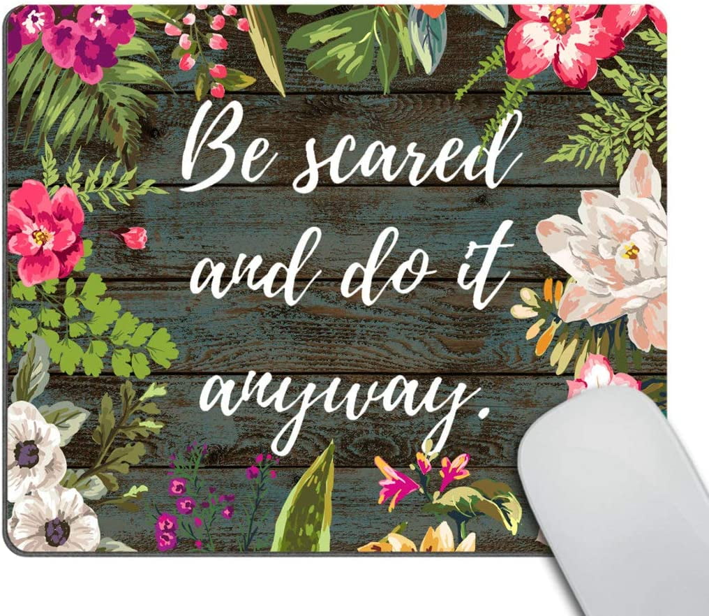 Inspiring Creative Motivation Quote Mousepad, Be Scared and Do It ...
