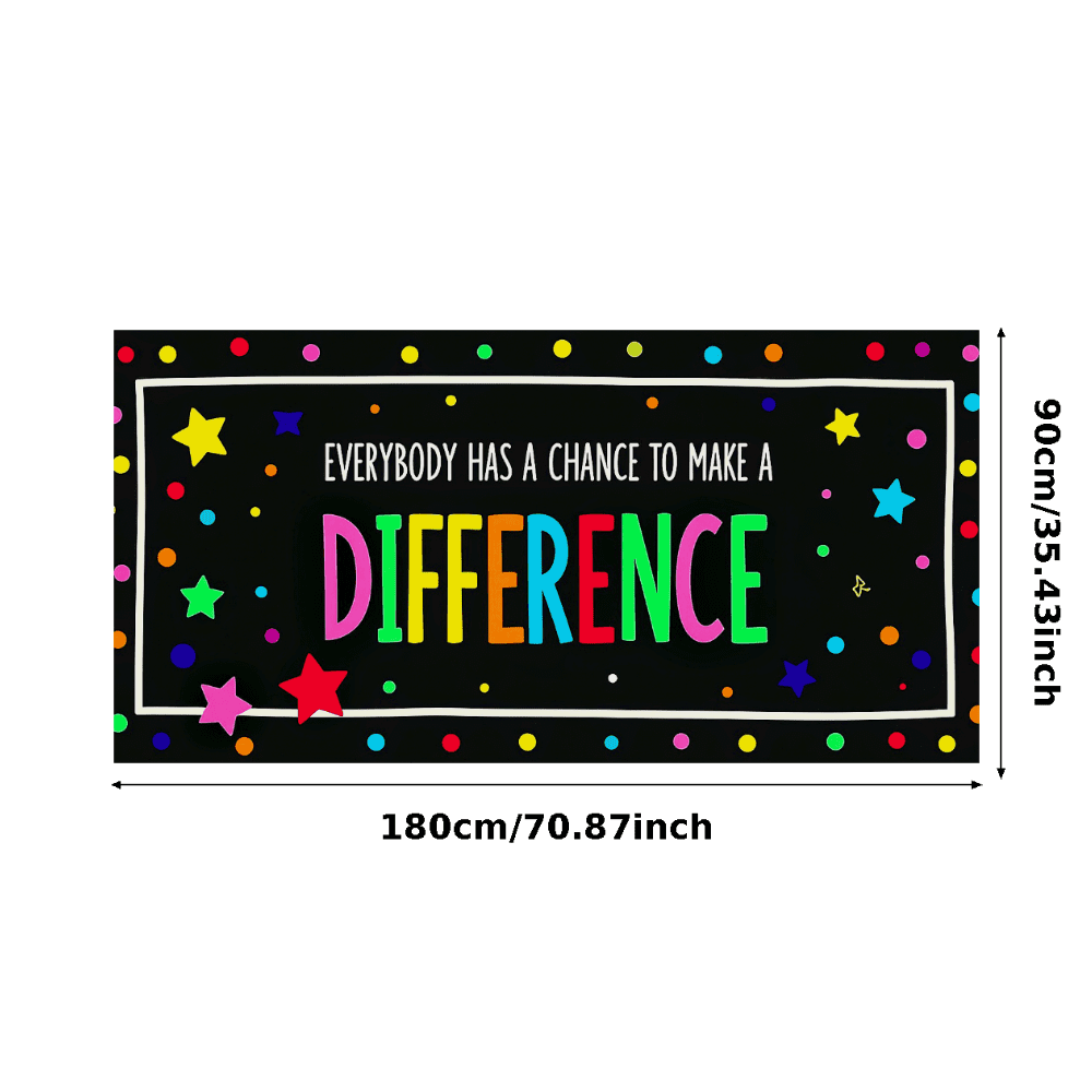 Inspiring Motivational Banner with Colorful Stars and Dots Background ...