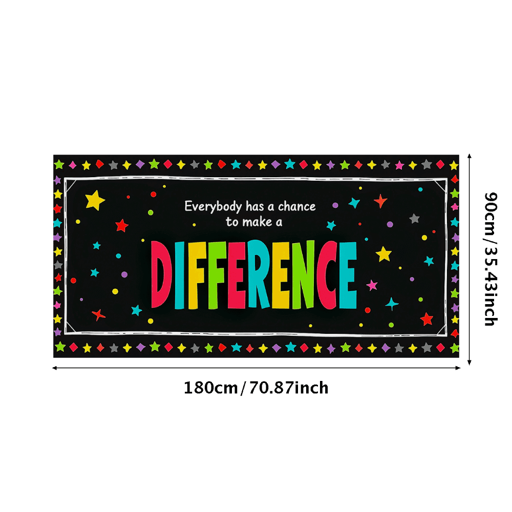 Inspiring Motivational Banner with Colorful Stars and Dots Background ...