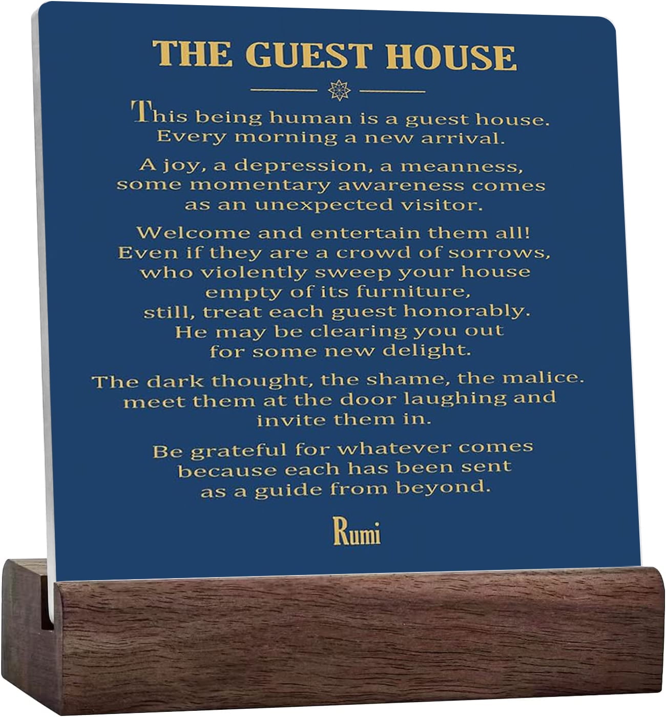 Inspiring Poem Ceramic Table Sign Decorative The Guest House Sign Home ...