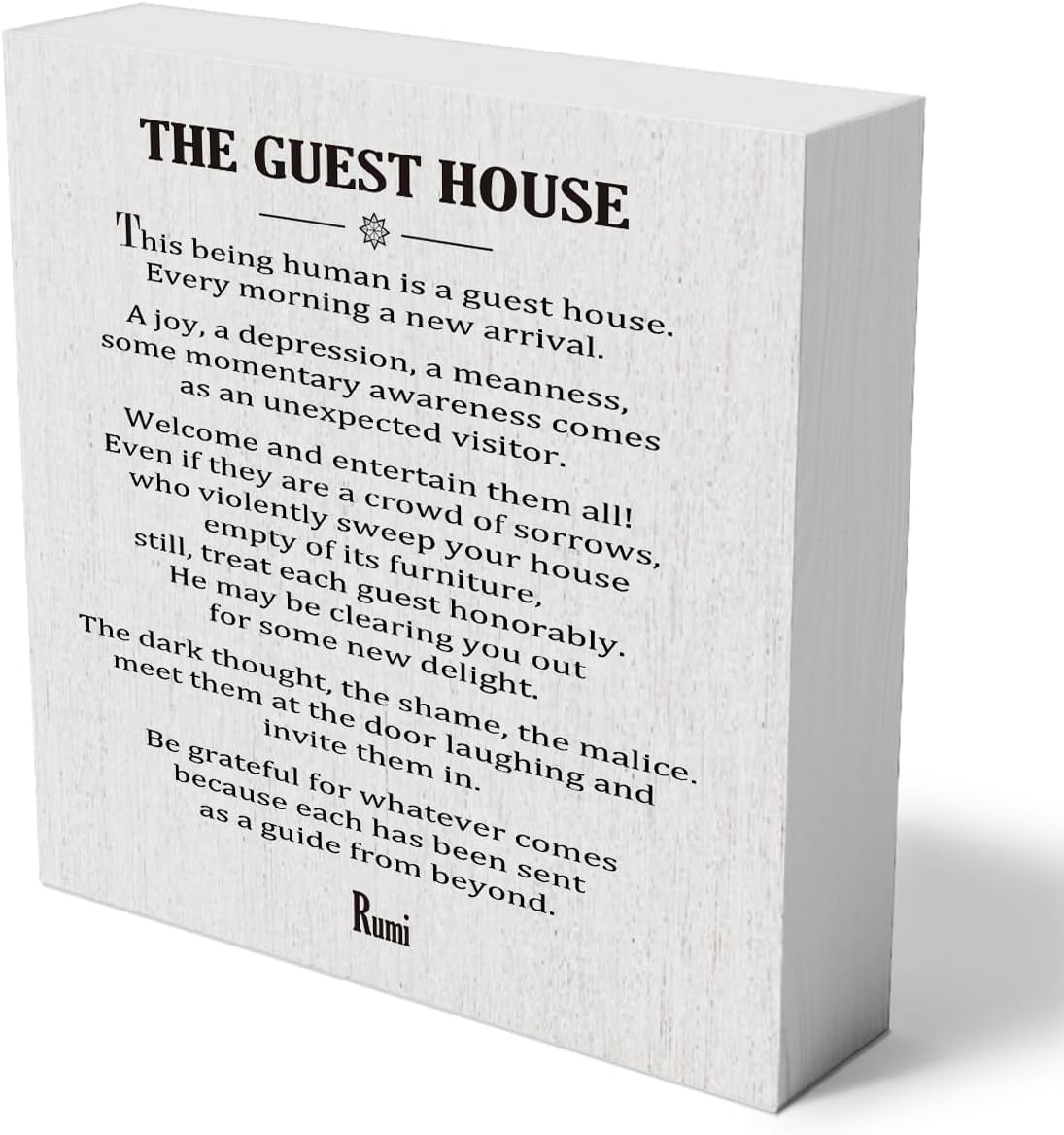 Inspiring Poem Wooden Box Sign Decorative the Guest House Wood Box Sign ...