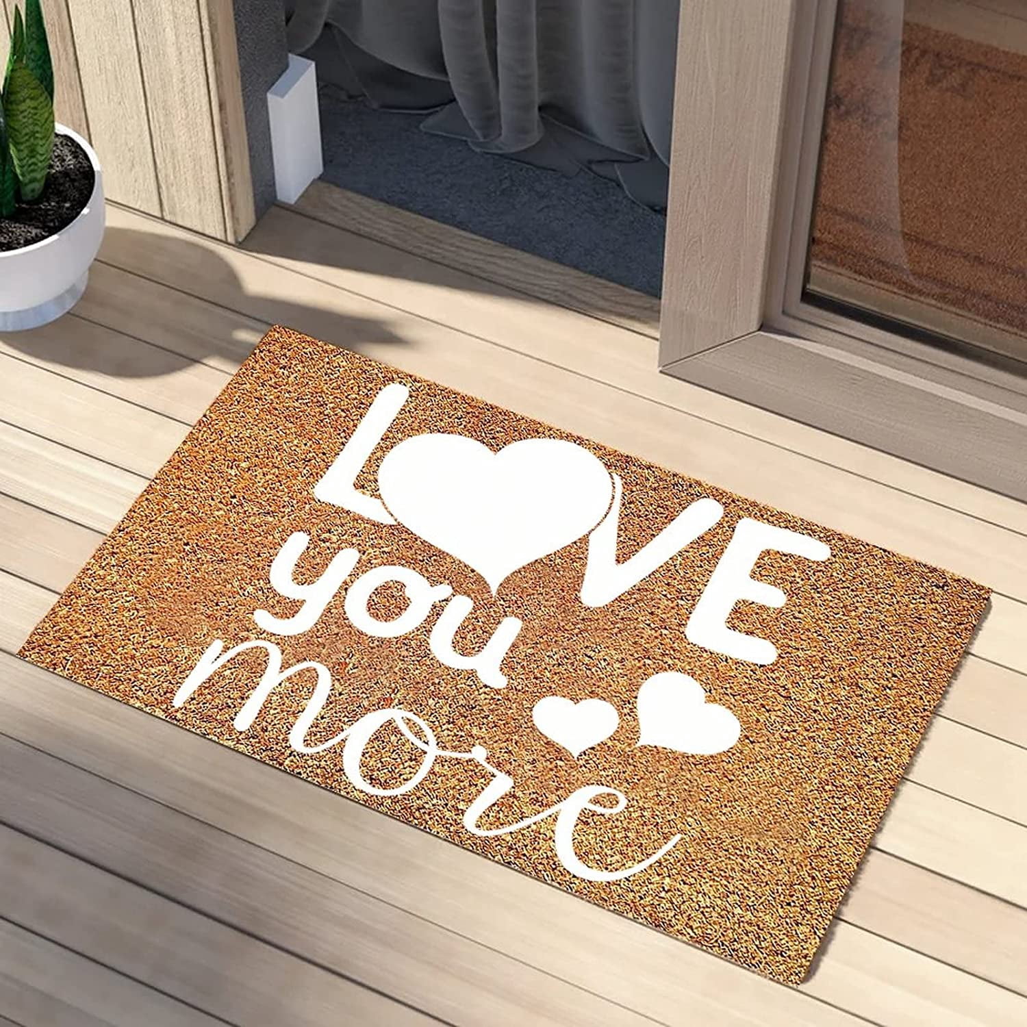 Inspiring Positive Quotes Sayings Love You More Coconut Coir Entry Mat ...