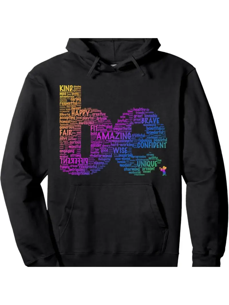 Inspiring Word Art Be Amazing Motivation Colorful Letter Pullover ...
