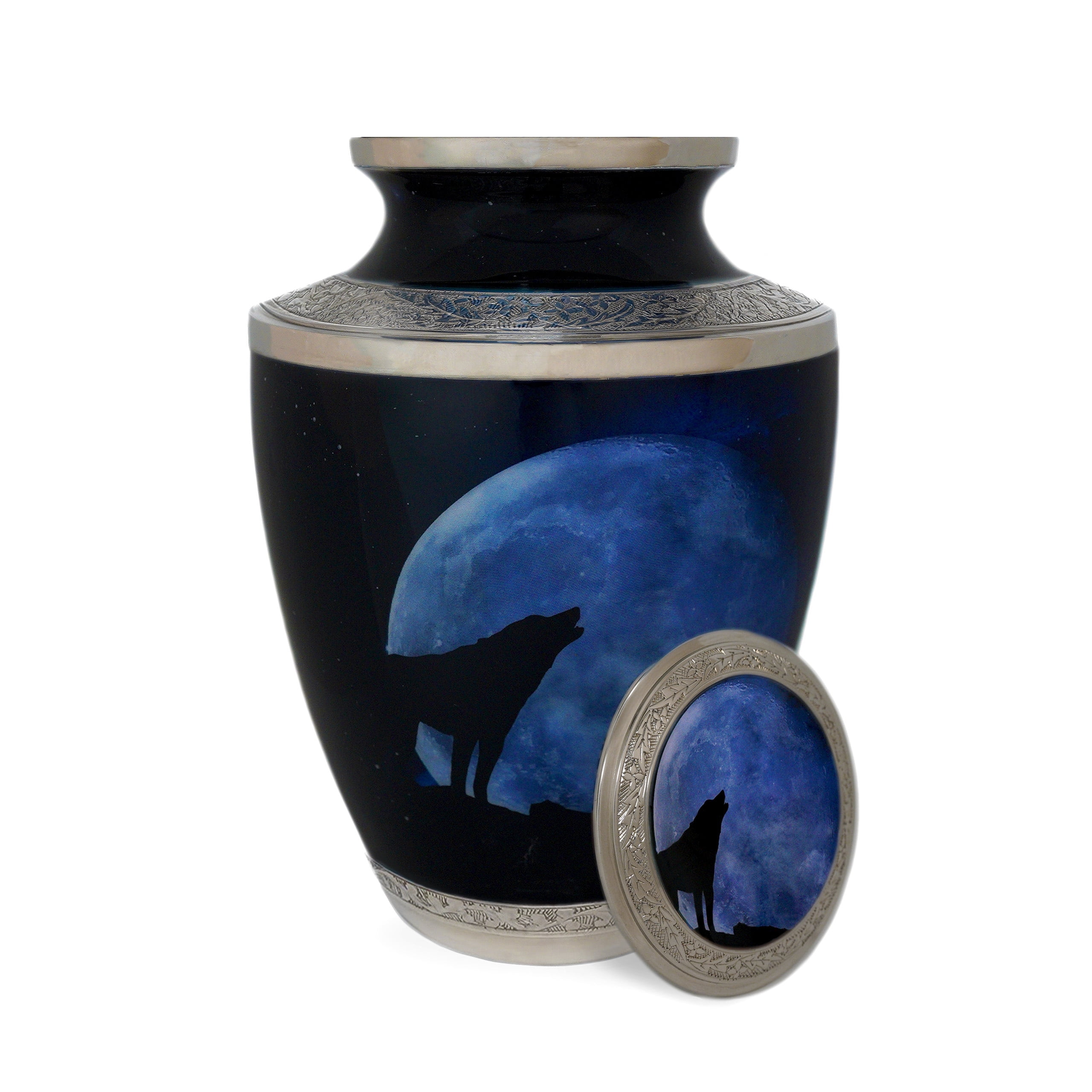 Inspiro, LLC Cremation Urn Lone Wolf Howling at The Moon New Cremation ...