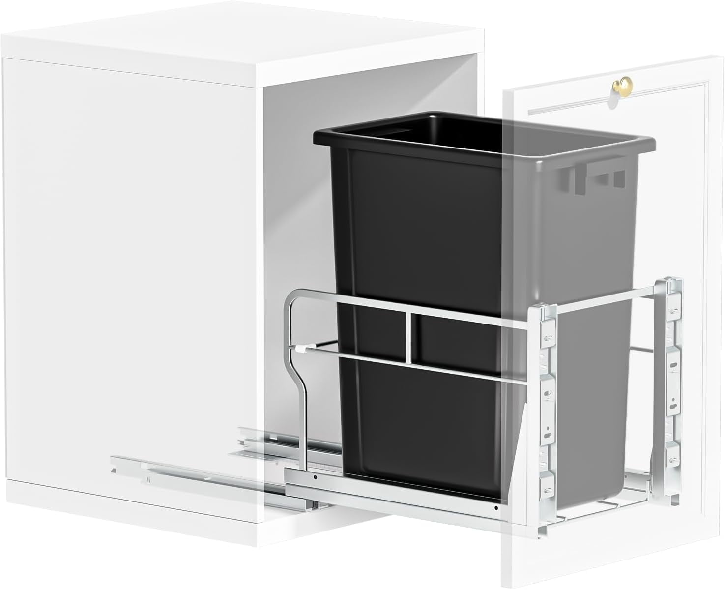 Insputer 40 QT 10 Gal Pull Out Trash Can Under Cabinet, Heavy Duty ...