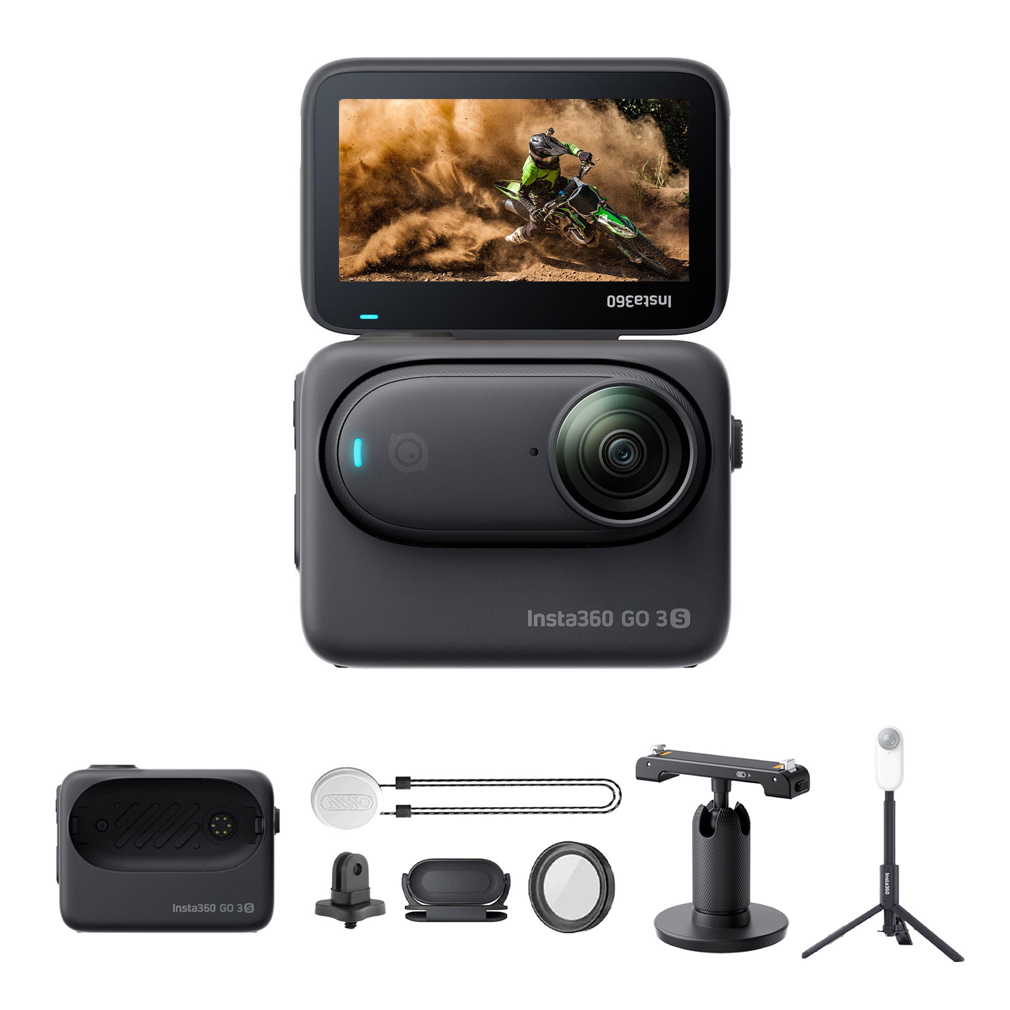 Insta 360 GO 3S (Black) 128GB Tiny Mighty 4K Action Vlogging Camera ...