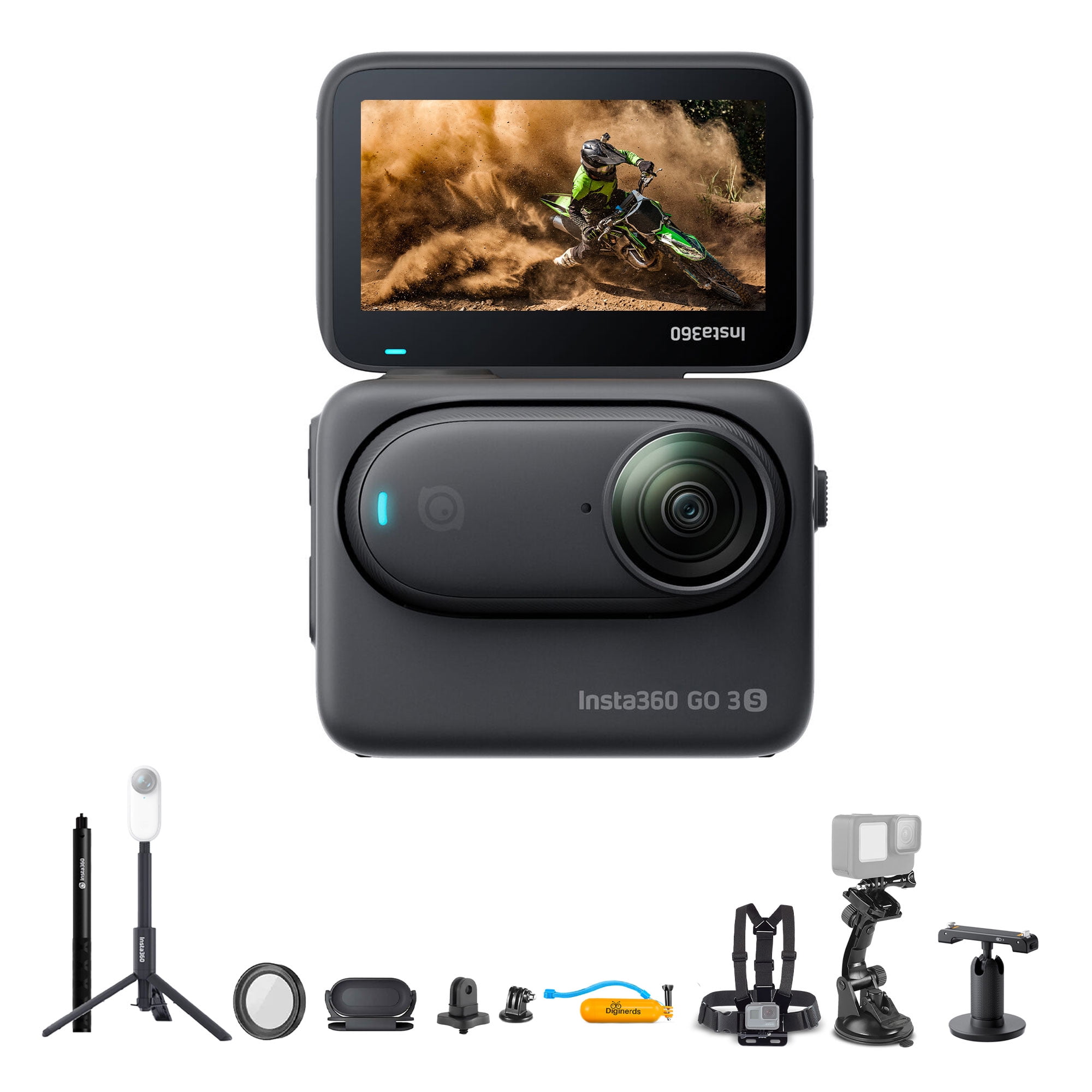 Insta 360 GO 3S (Black) 128GB Tiny Mighty 4K Action Vlogging Camera ...