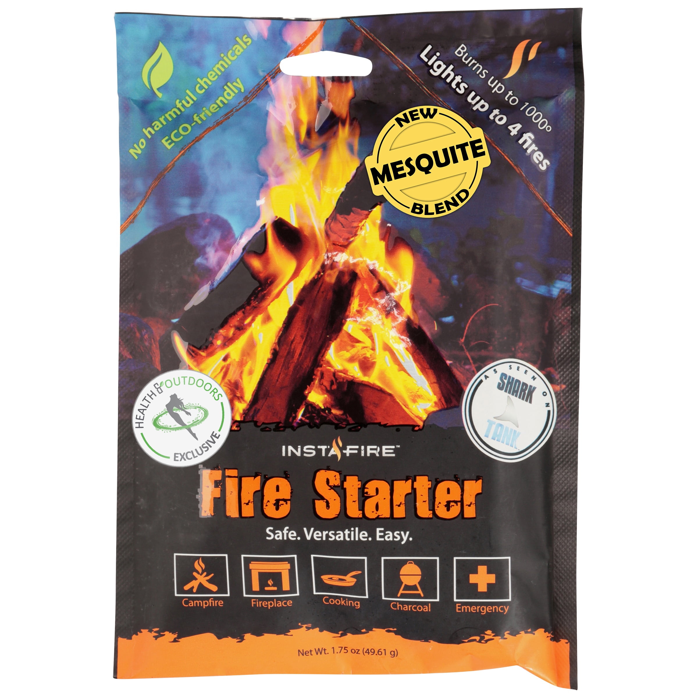Insta-Fire New Blends MESQUITE Granulated Fire Starter, All Natural ...