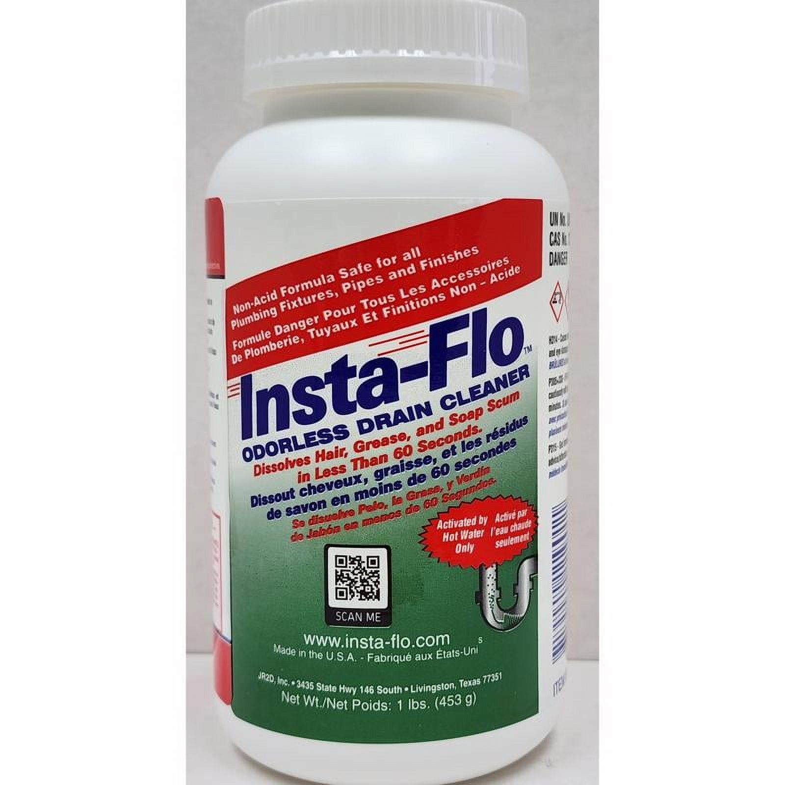 Insta-Flo Crystals Drain Cleaner 1 lb - Walmart Business Supplies
