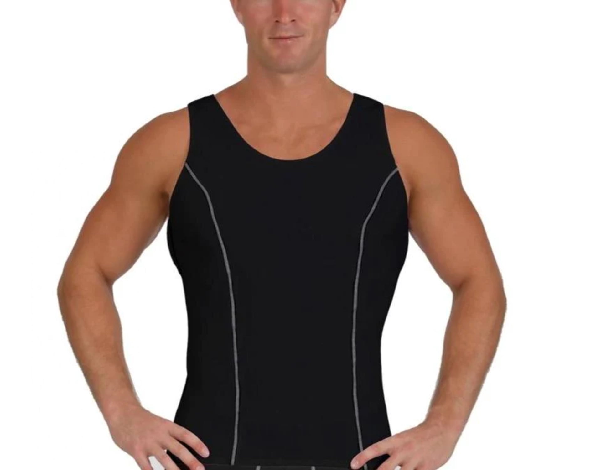 Insta Slim I.S.Pro USA Activewear Compression Muscle Tank W/Contrast ...