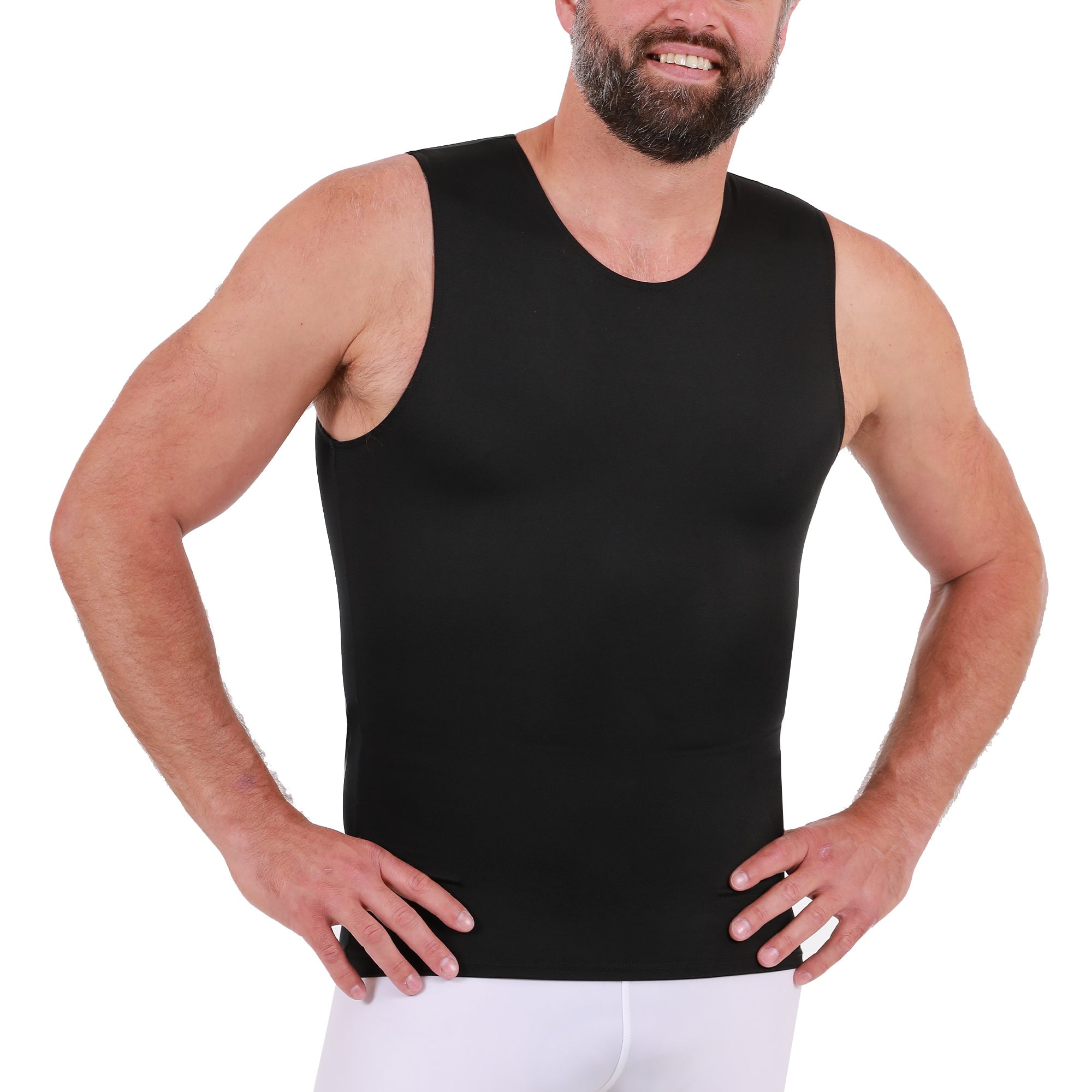 Insta Slim Big & Tall Compression Sleeveless Crew Neck Tank, Athletic ...