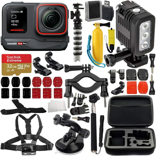 Insta360 ACE 8K Pro Ultimaxx Deluxe Action Camera Bundle - Walmart.com
