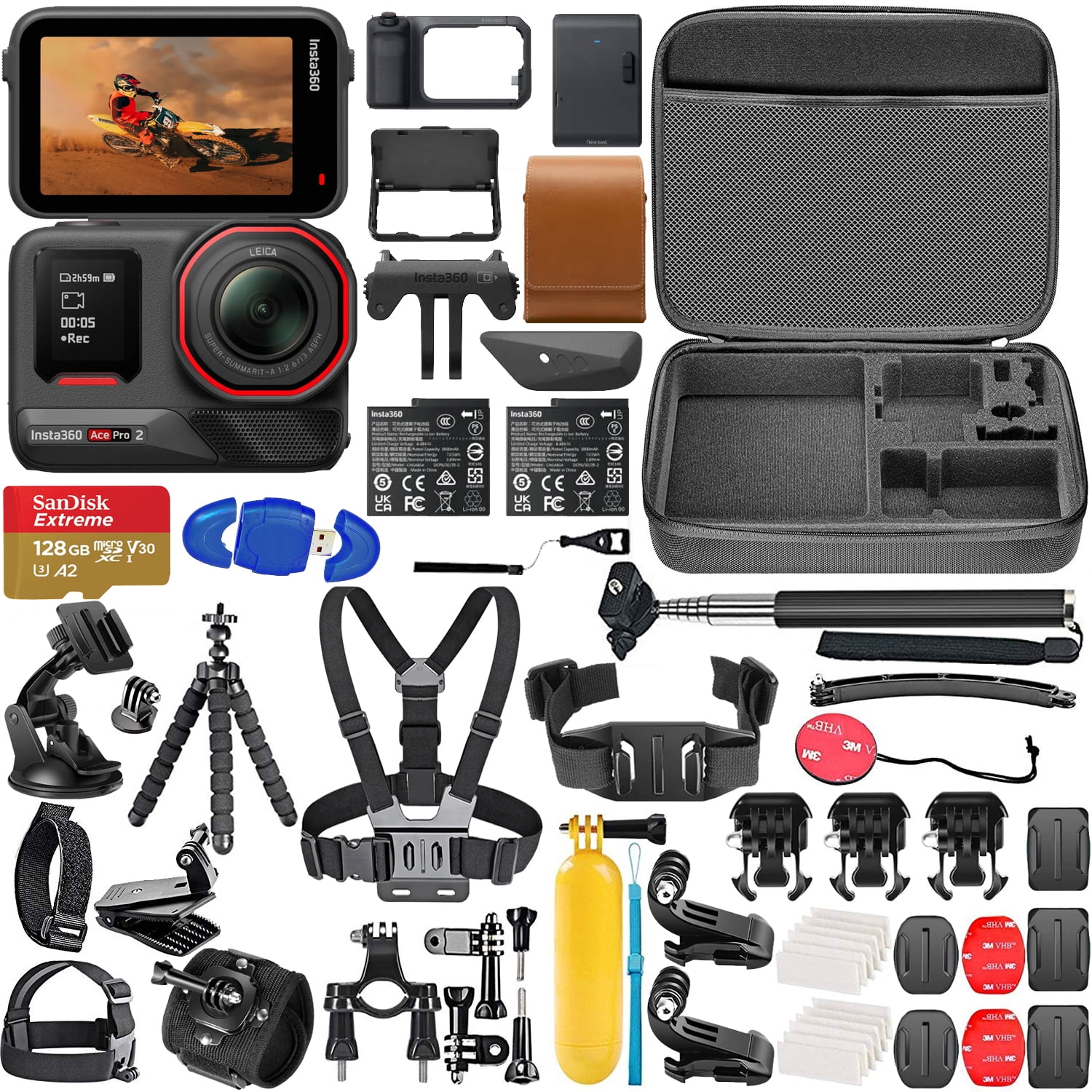 Insta360 Ace Pro 2 Flash Print Bundle - 8K Waterproof Action Camera ...