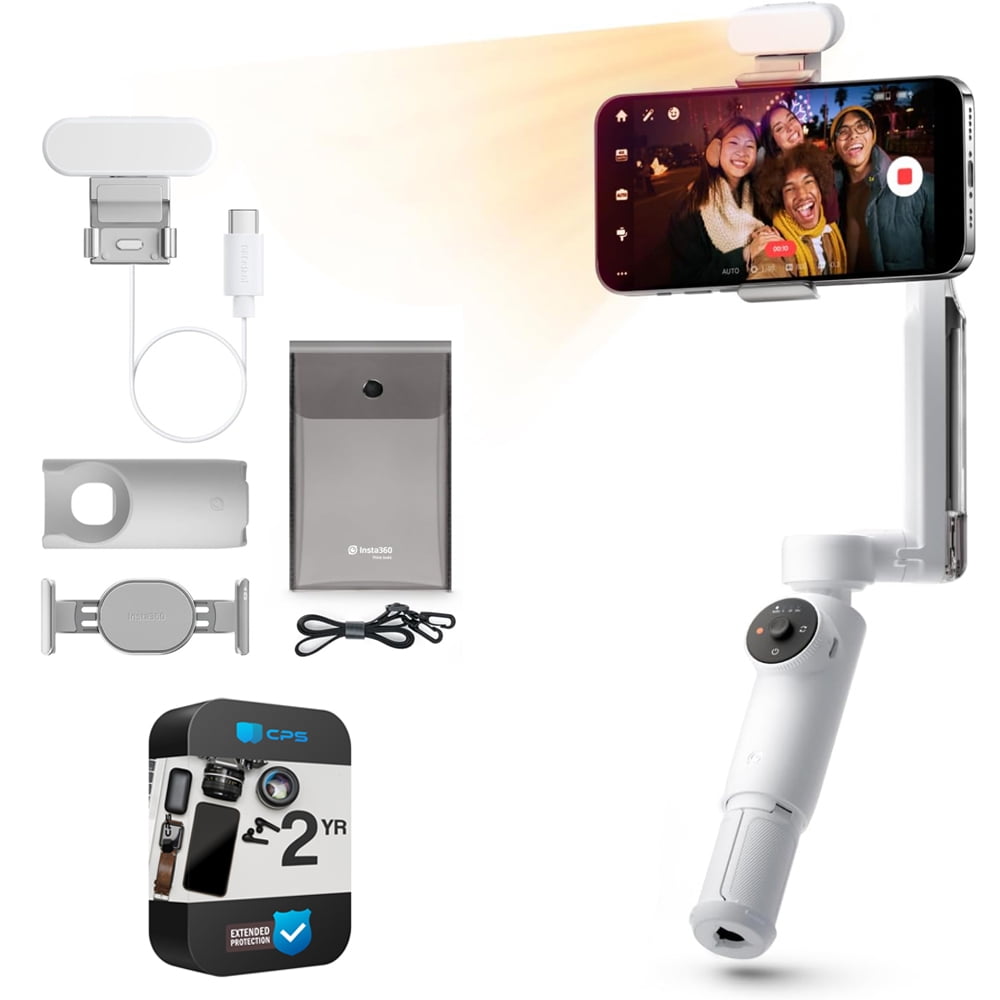 Insta360 CINSABBA_FLOW02 Flow Gimbal Stabilizer Creator Kit White w/ 3 ...