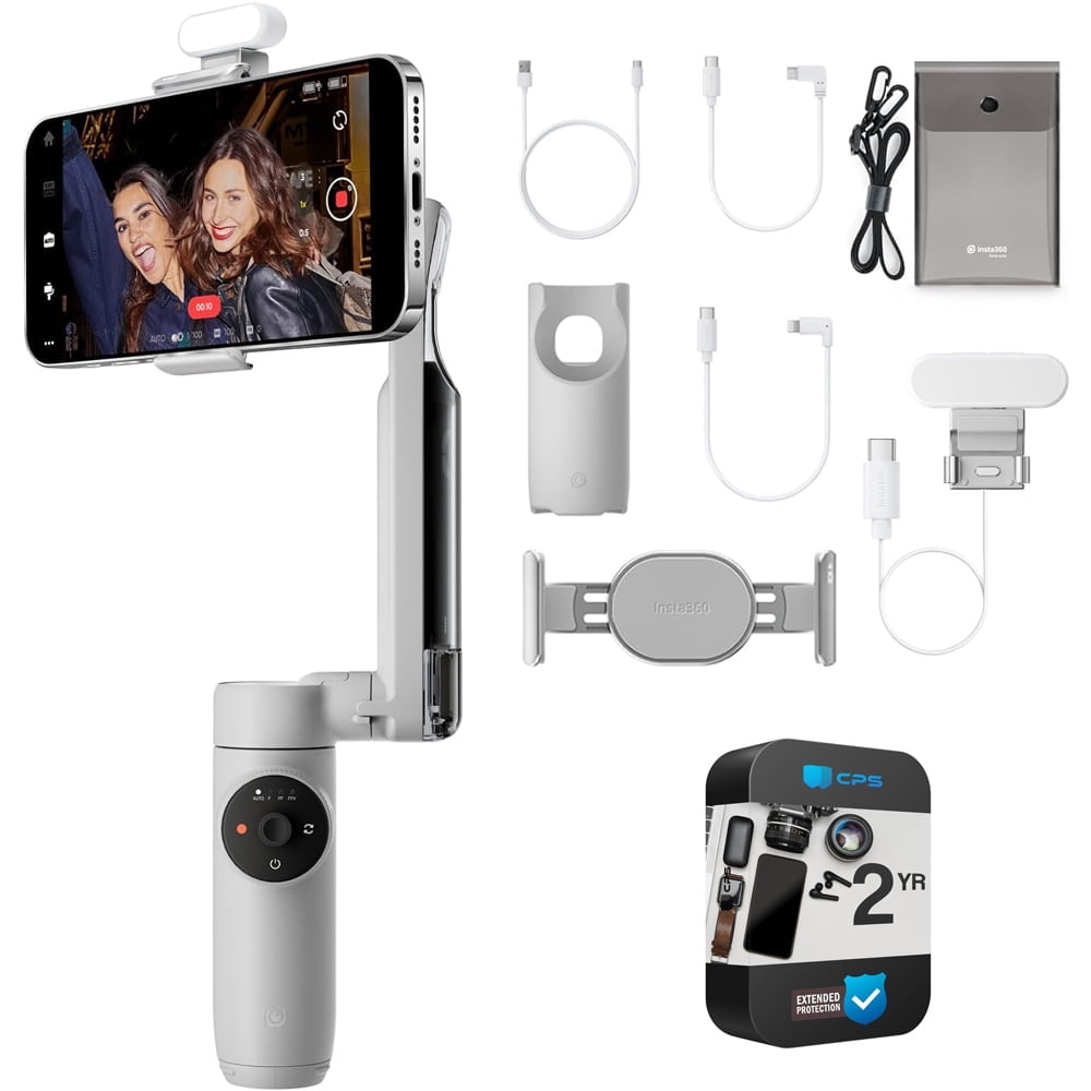 Insta360 CINSABBA_FLOW05 Flow Gimbal Stabilizer Creator Kit Grey w/ 3 ...