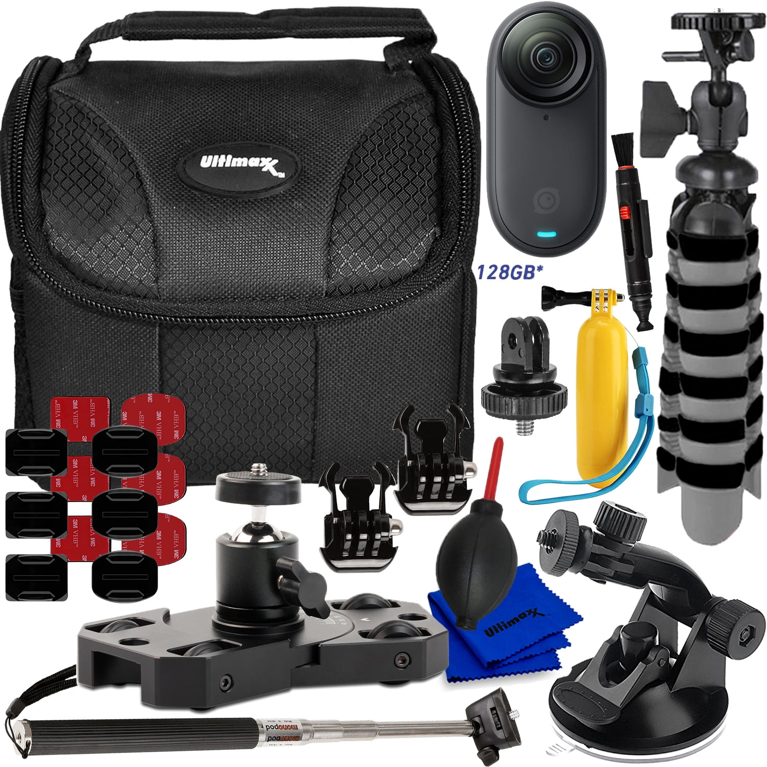 Insta360 GO 3S Standalone Action Camera (128GB, Black) with Bundle ...
