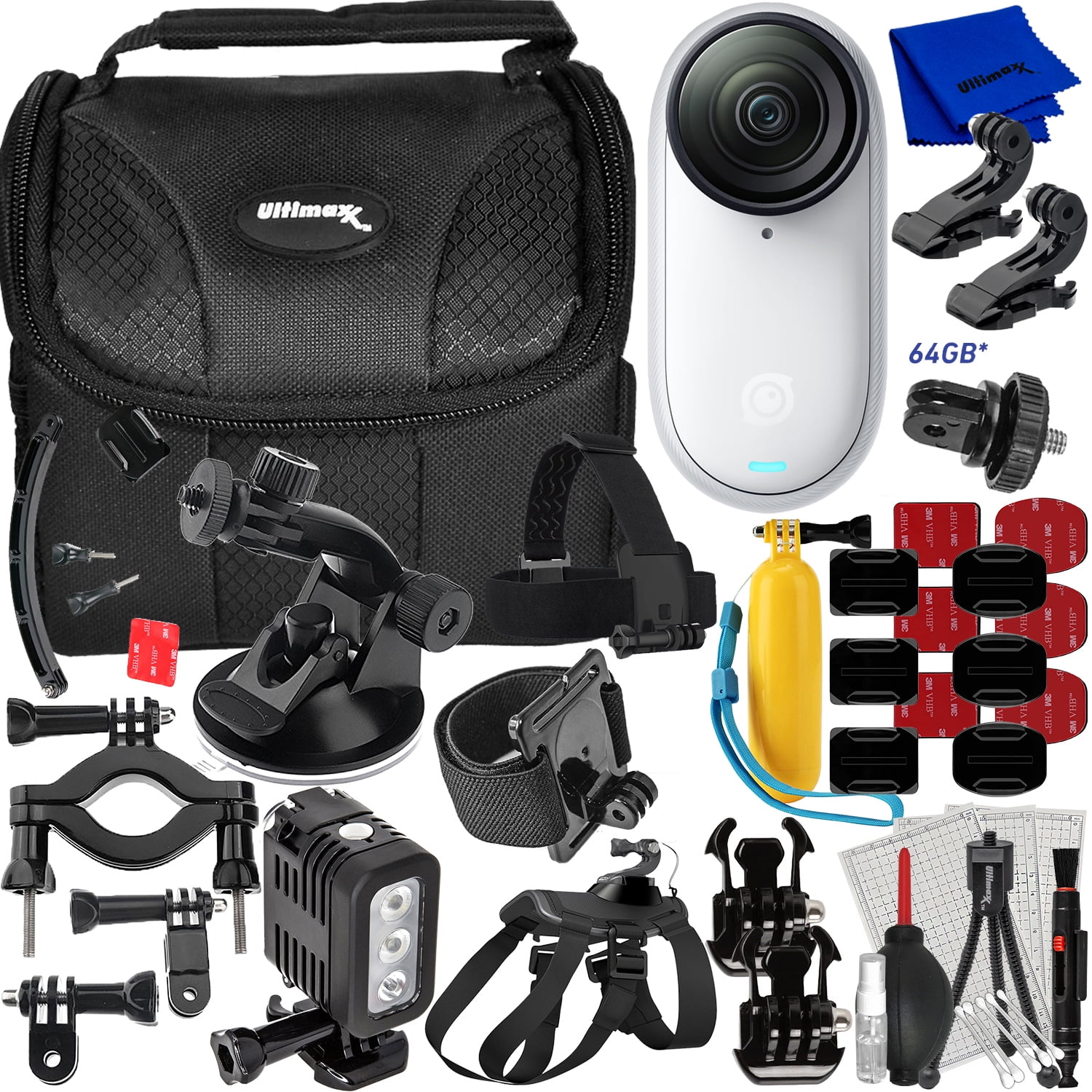 Insta360 GO 3S Standalone Action Camera (64GB, Arctic White) - Bundle ...