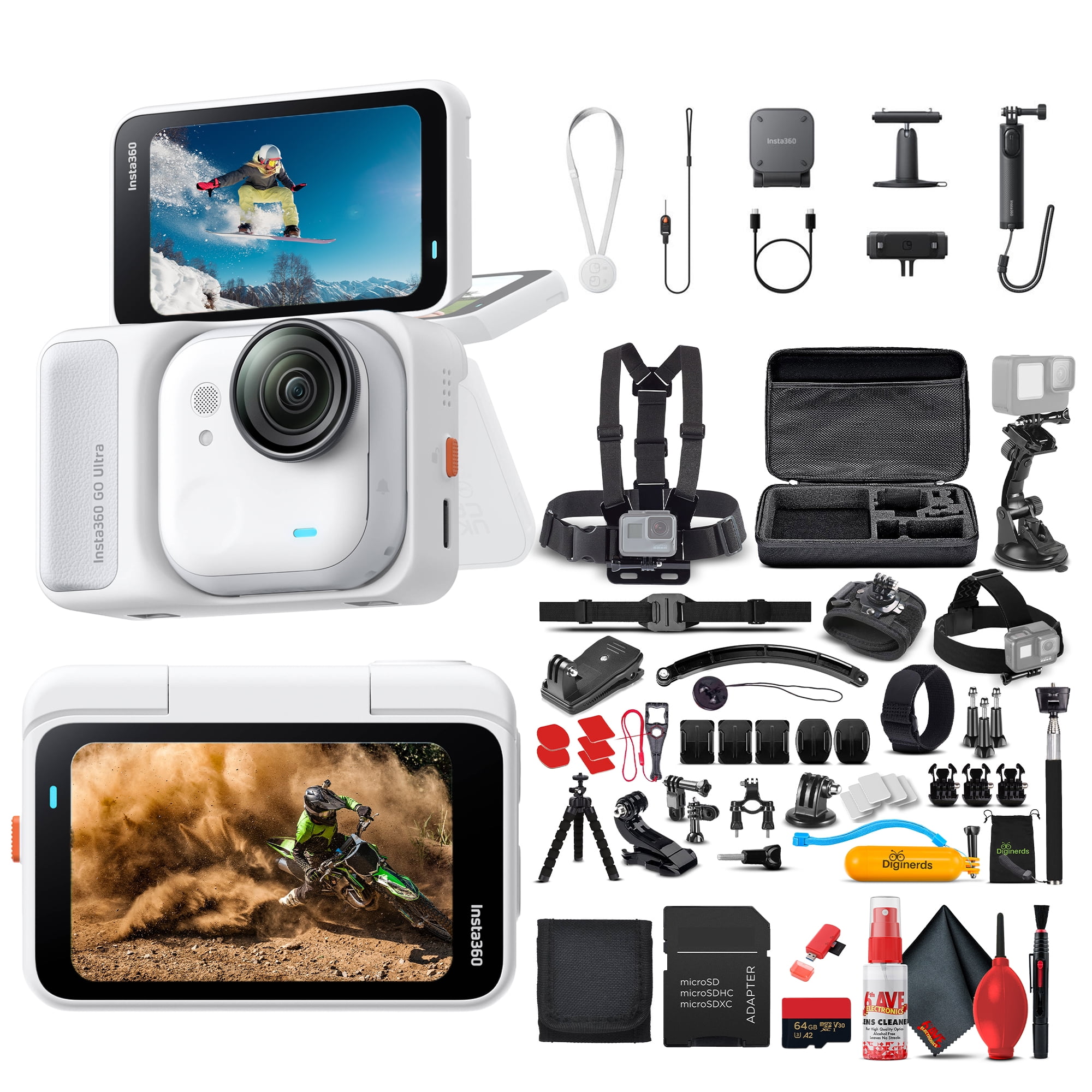 Insta360 GO Ultra Creator Bundle White | Compact Wearable Action Camera ...