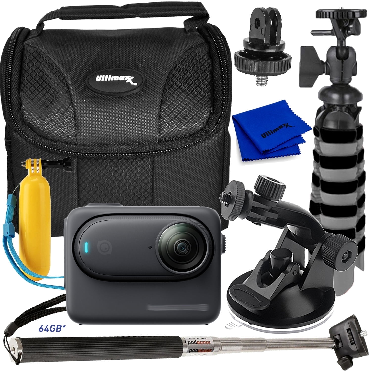 Insta360 GO3 S Standard Edition (Midnight Black, 64GB) - 8PC Accessory ...